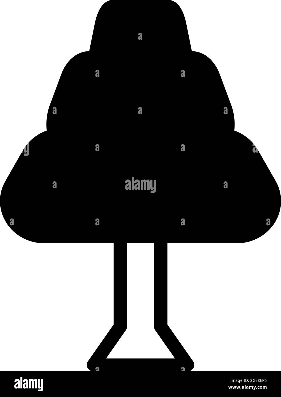 Illustration Vektor und Logo Baum zweifarbig Stil. Symbol auf weißem ...