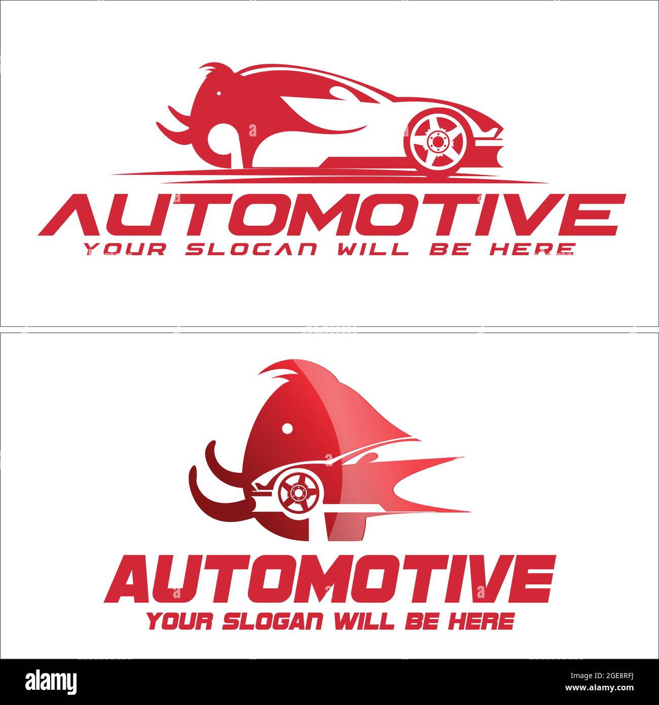 Rotes Auto Rad Symbol Automobil-Logo-Design Stock-Vektorgrafik - Alamy