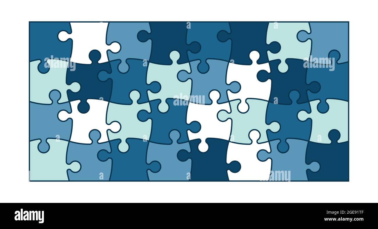 Set different puzzle pieces isolated -Fotos und -Bildmaterial in hoher ...