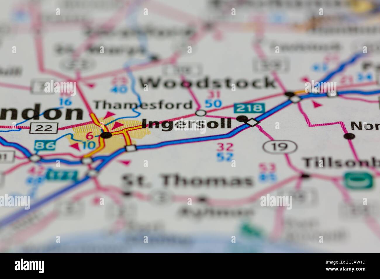 Ingersoll ontario auf einer karte -Fotos und -Bildmaterial in hoher ...