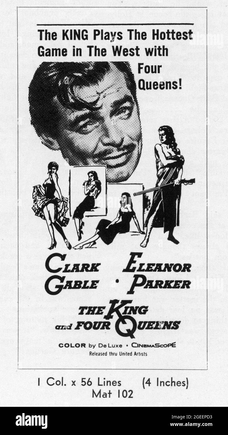 CLARK GABLE ELEANOR PARKER JEAN WILLES BARBARA NICHOLS und SARA SHANE ...