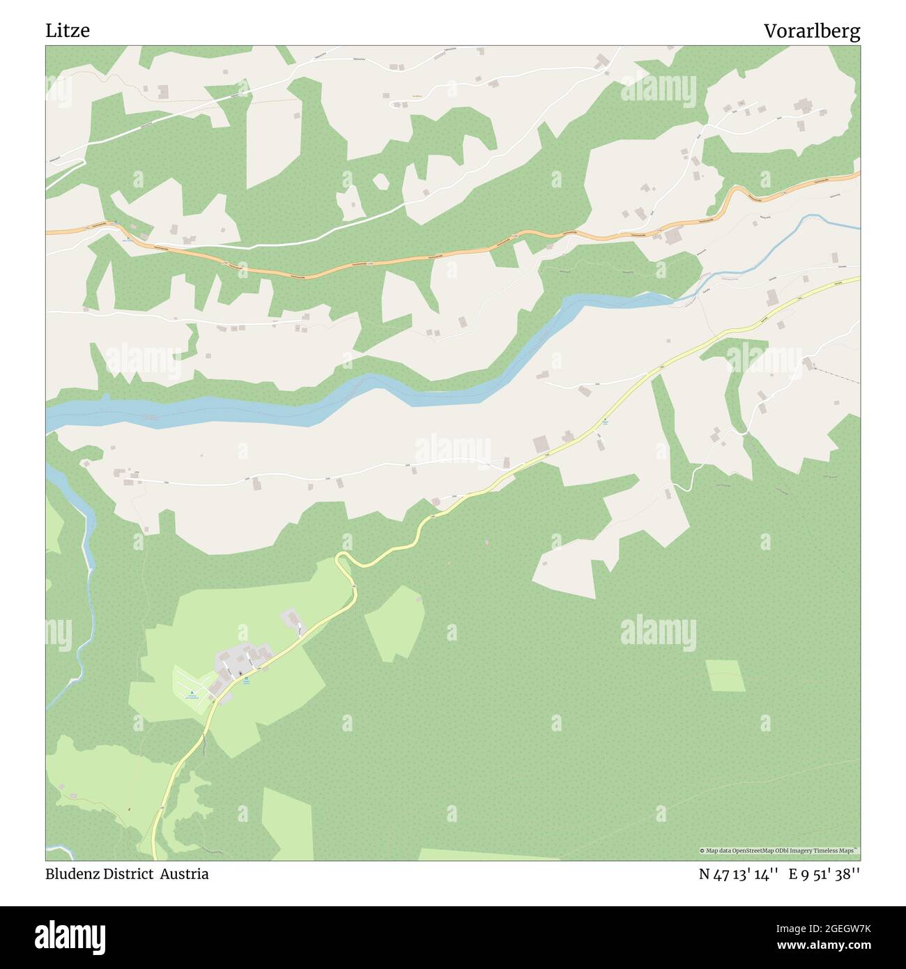 Litze, Bezirk Bludenz, Österreich, Vorarlberg, N 47 13' 14'', E 9 51 ...