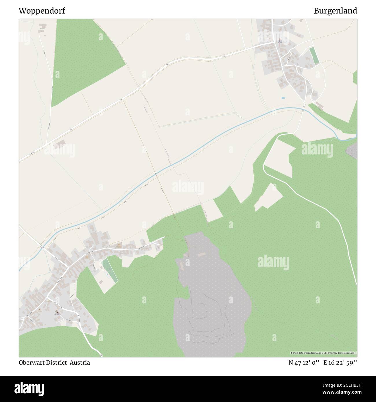 Woppendorf, Bezirk Oberwart, Österreich, Burgenland, N 47 12' 0'', E 16 ...
