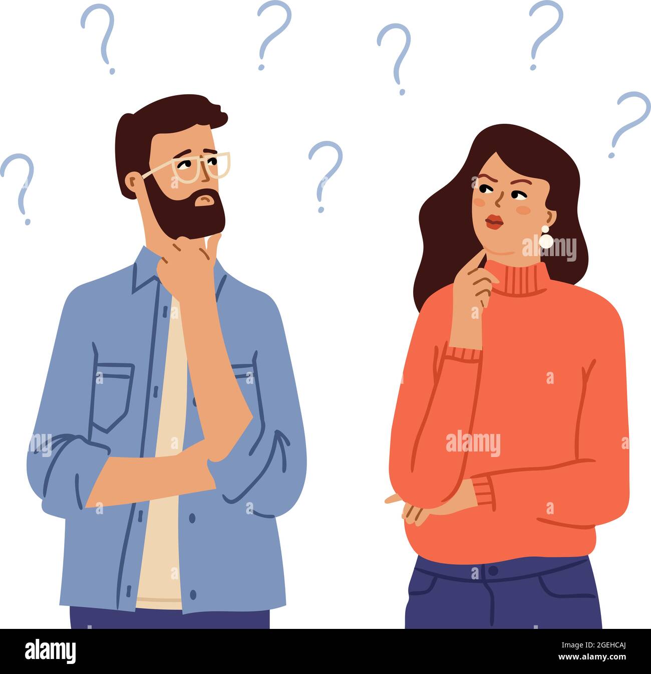 Cartoon Menschen Fragen Stockfotos und -bilder Kaufen - Alamy