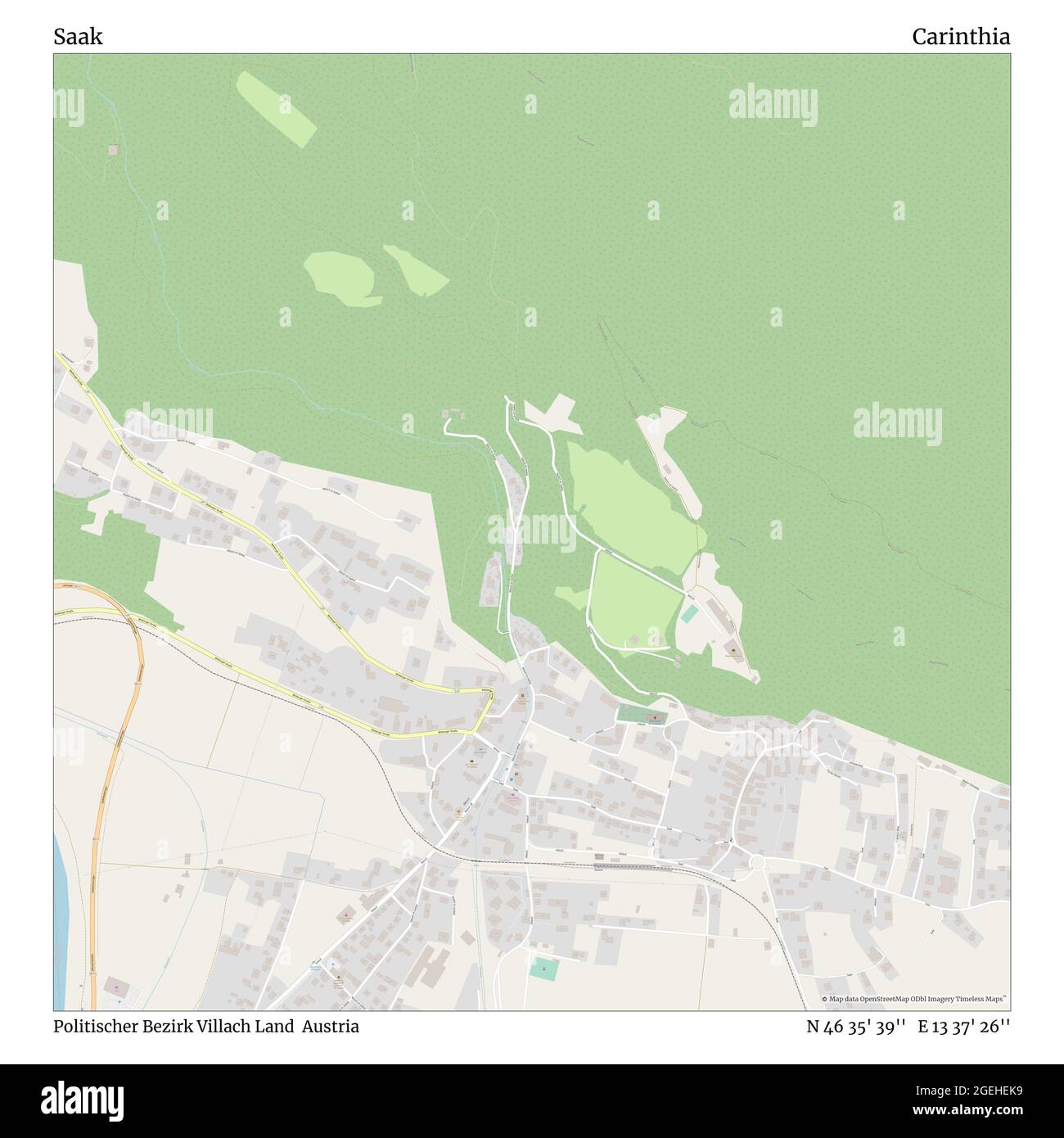Saak, politischer Bezirk Villach Land, Österreich, Kärnten, N 46 35' 39 ...