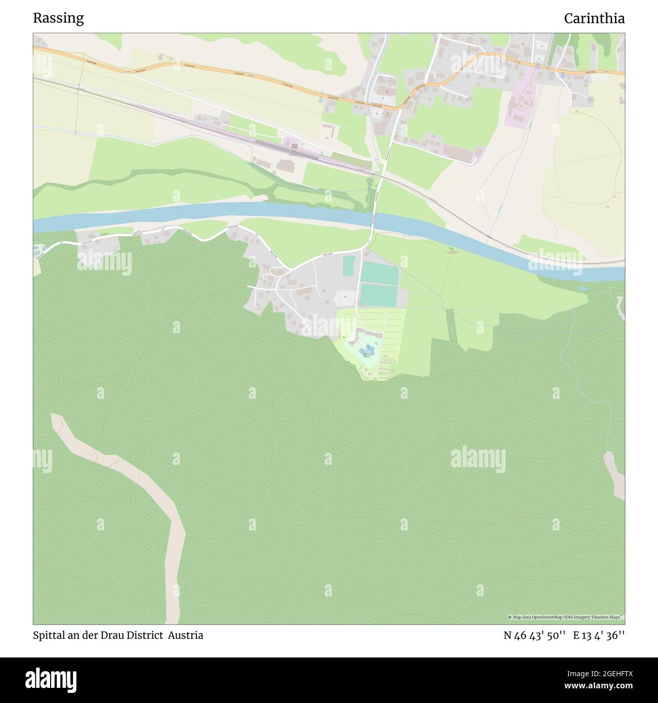 Rassing, Bezirk Spittal an der Drau, Österreich, Kärnten, N 46 43' 50 ...