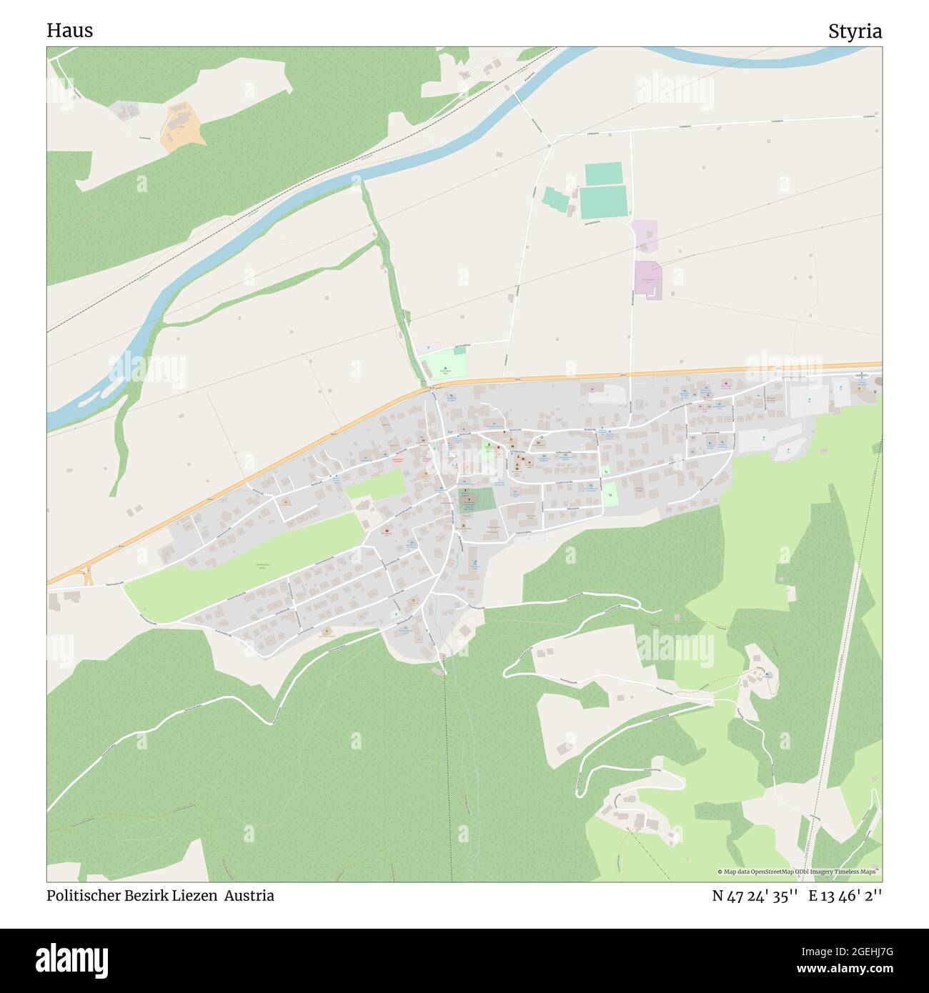 Haus, politischer Bezirk Liezen, Österreich, Steiermark, N 47 24' 35 ...