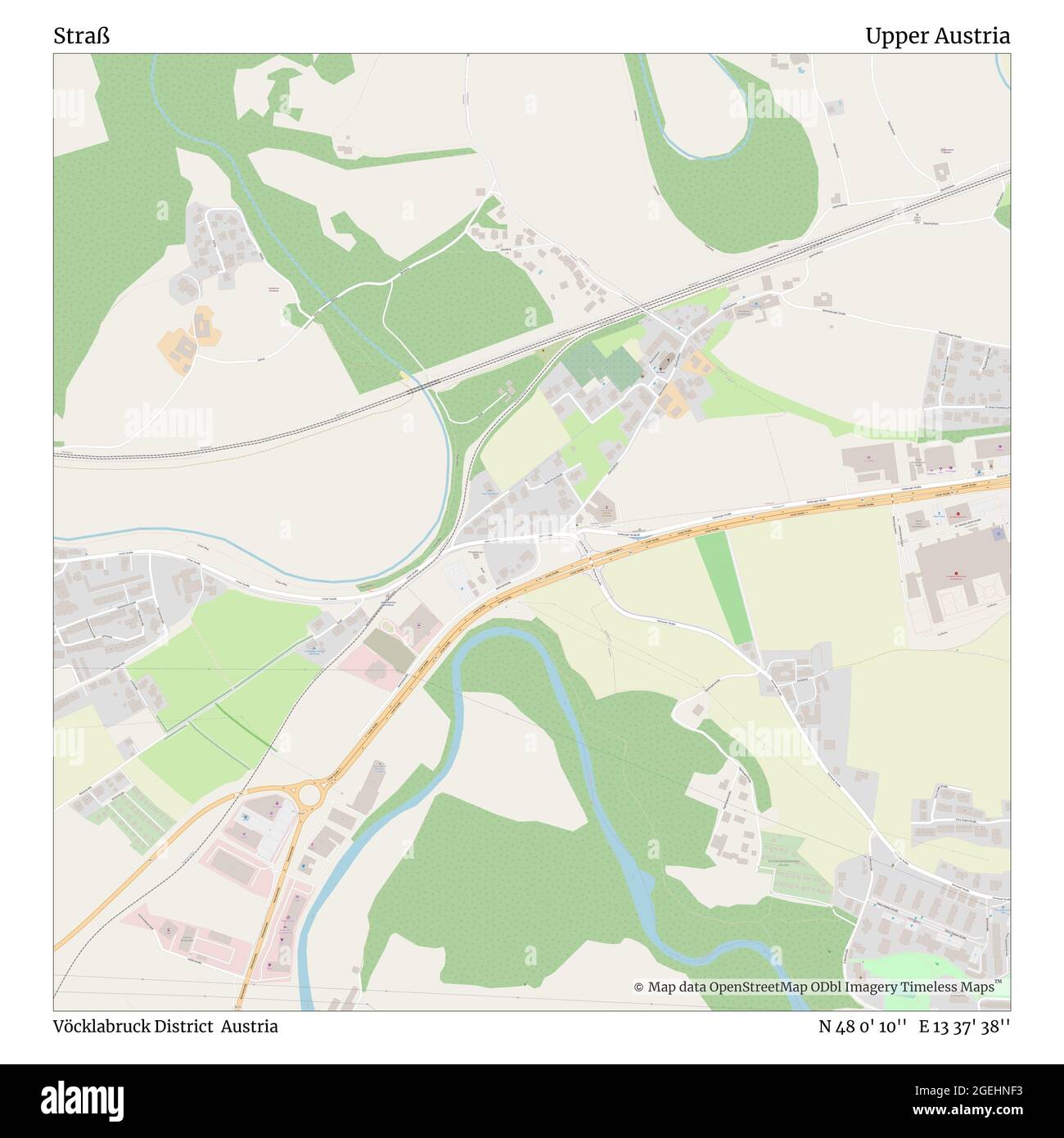 Straß, Kreis Vöcklabruck, Österreich, Oberösterreich, N 48 0' 10'', E ...