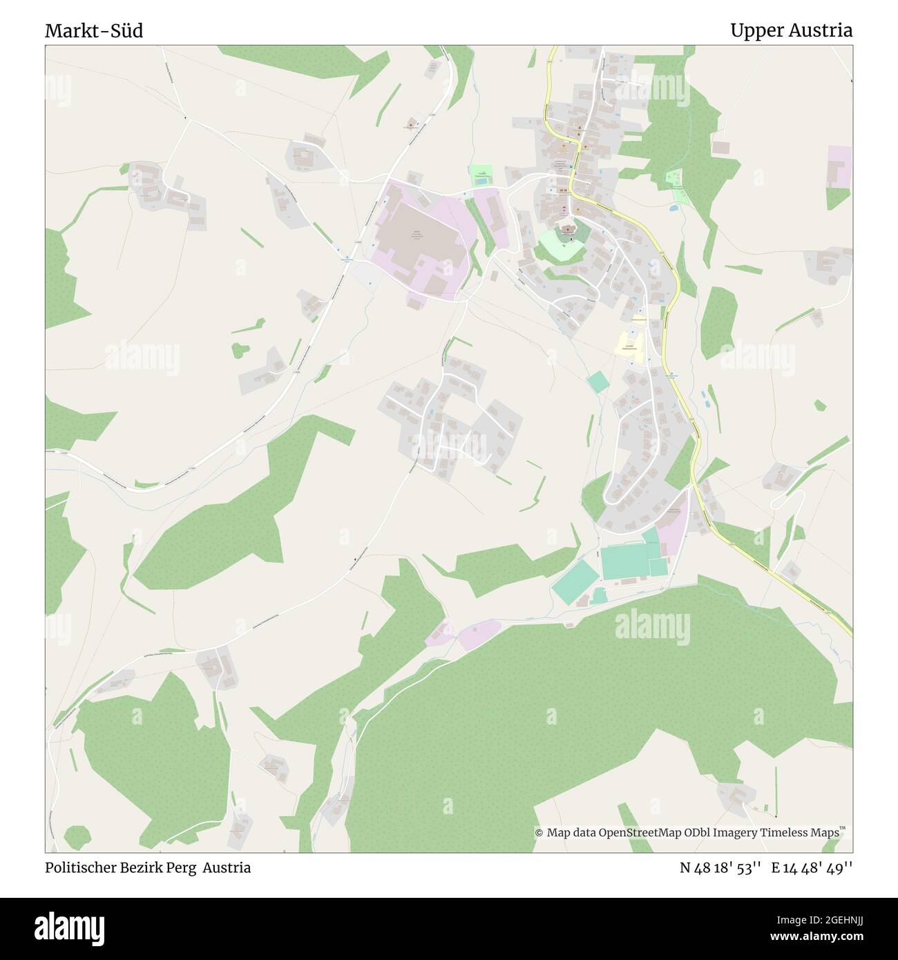 Markt-Süd, politischer Bezirk Perg, Österreich, Oberösterreich, N 48 18 ...