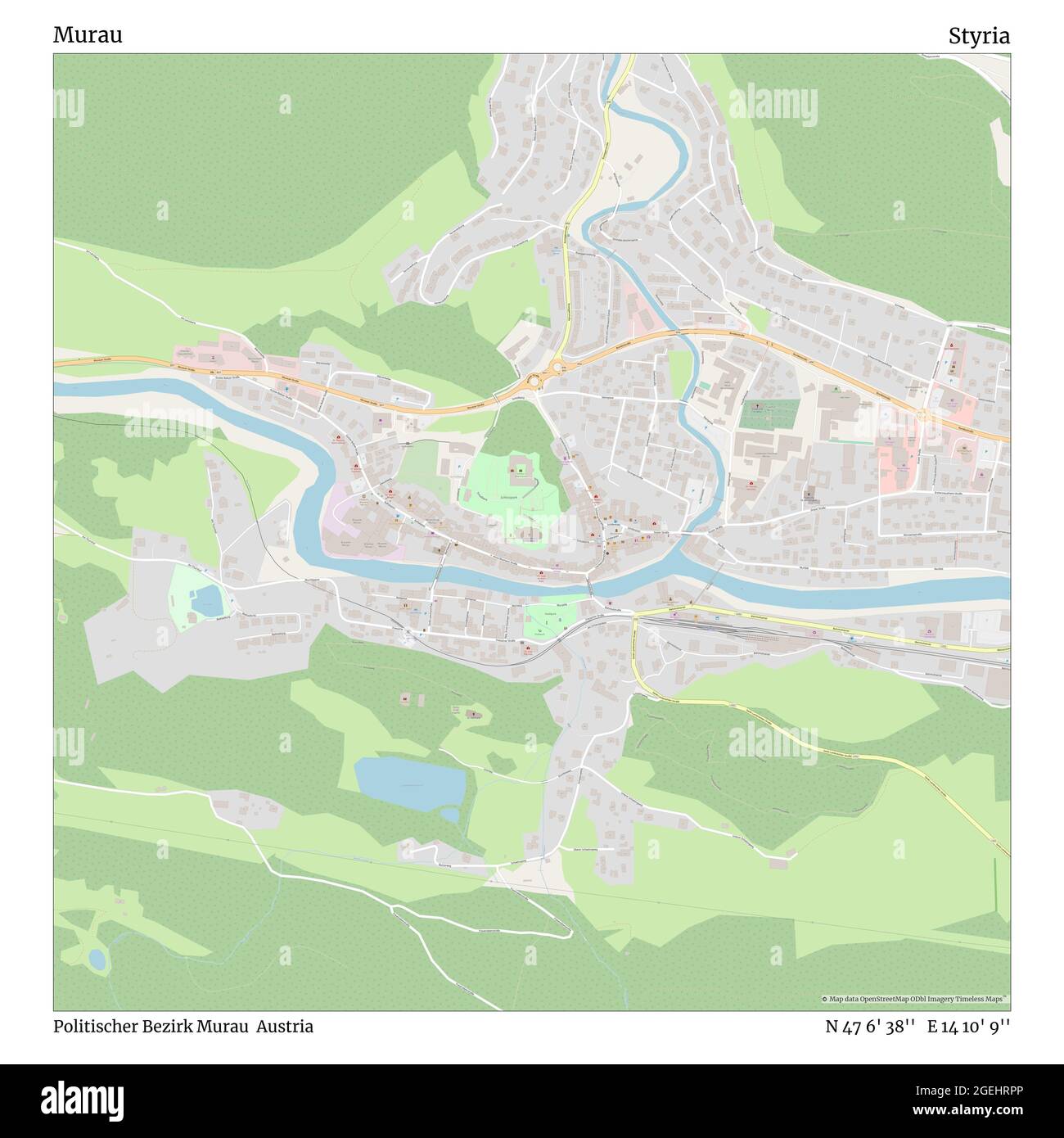 Murau, politischer Bezirk Murau, Österreich, Steiermark, N 47 6' 38 ...