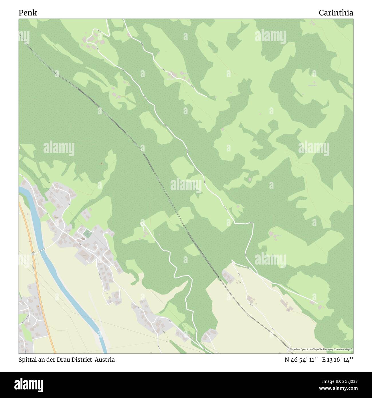 Penk, Bezirk Spittal an der Drau, Österreich, Kärnten, N 46 54' 11'', E ...