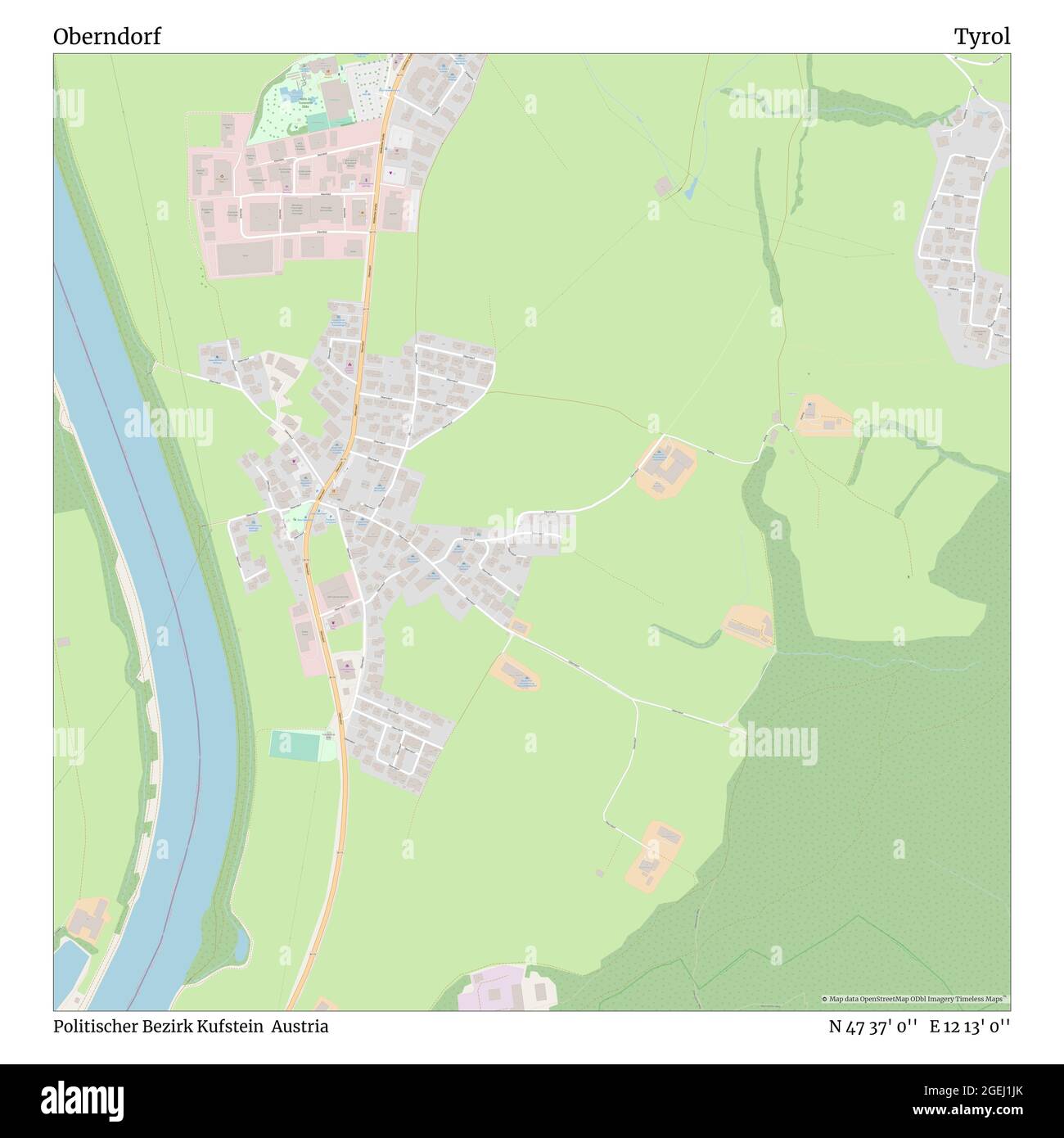 Oberndorf, politischer Bezirk Kufstein, Austria, Tyrol, N 47 37' 0'', E ...