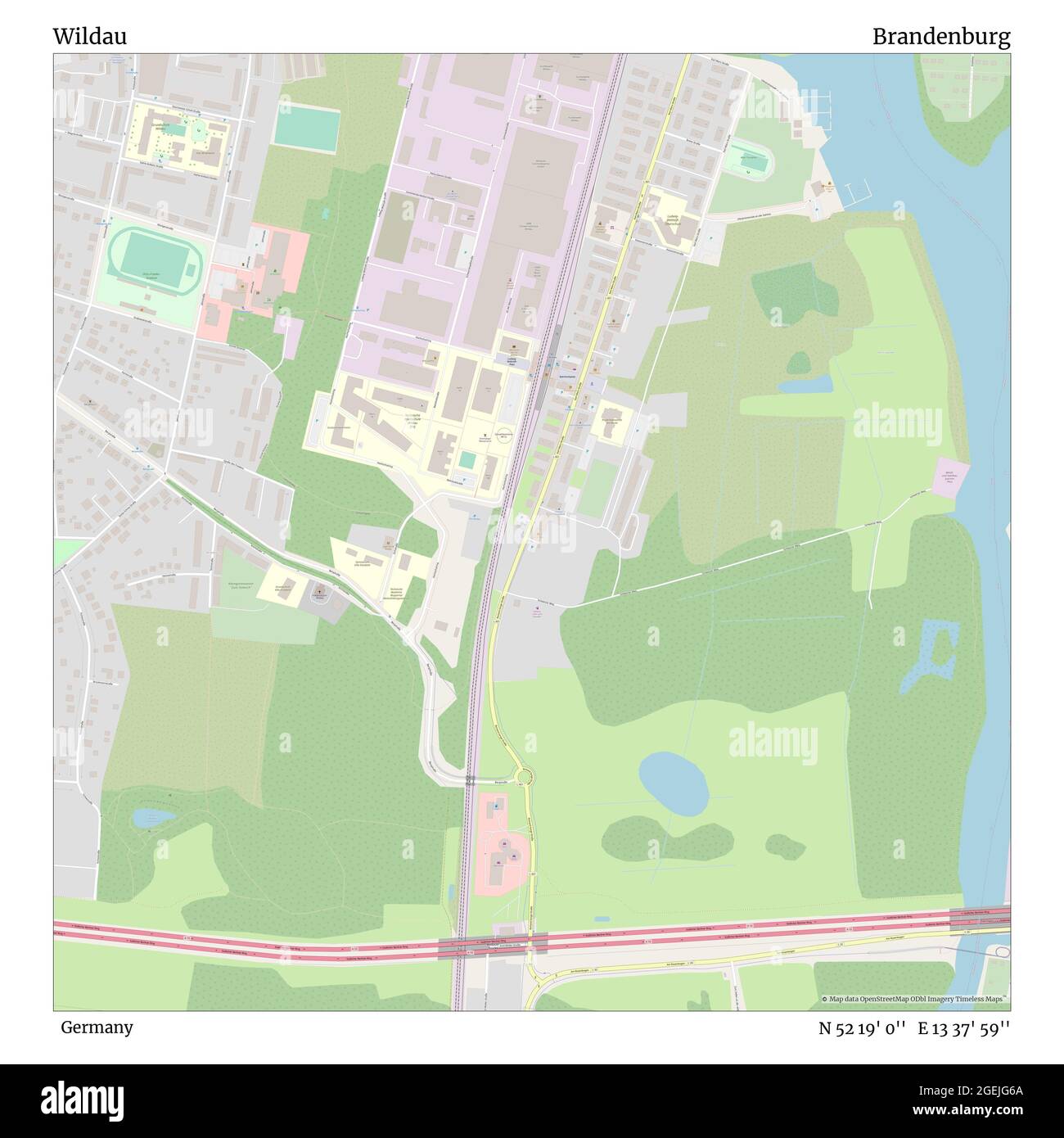 Wildau, Deutschland, Brandenburg, N 52 19' 0'', E 13 37' 59'', Karte ...