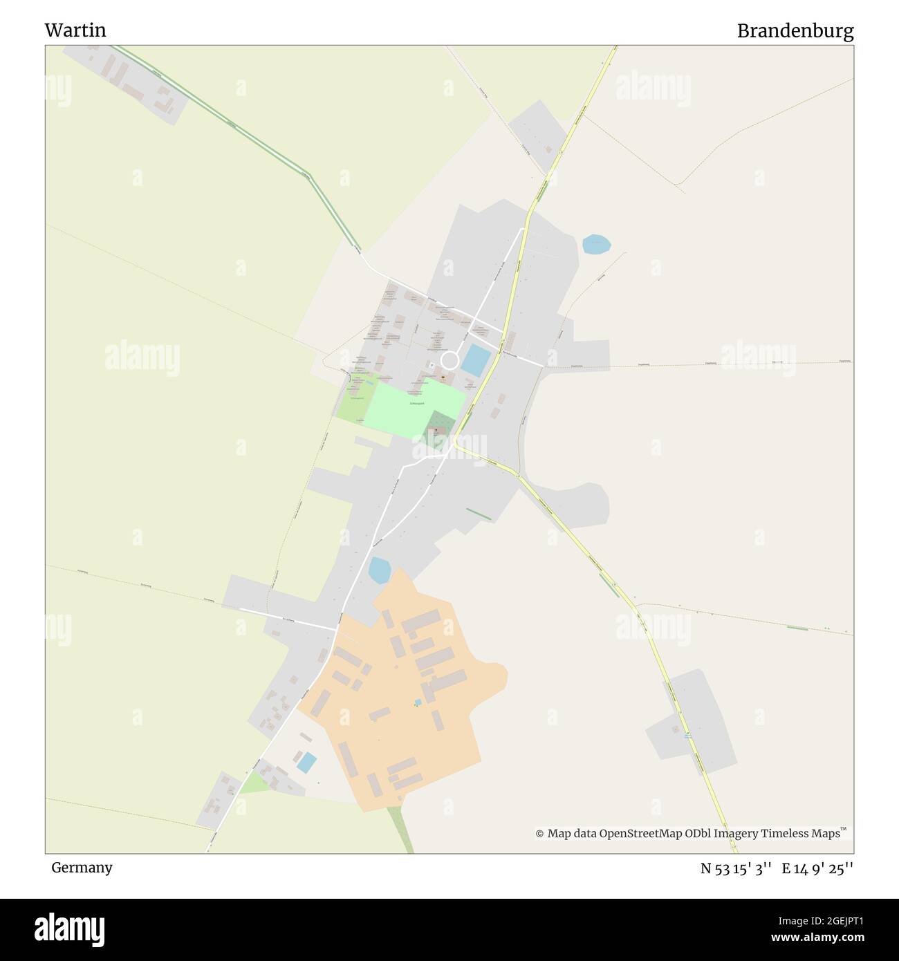 Wartin, Deutschland, Brandenburg, N 53 15' 3'', E 14 9' 25'', Karte ...