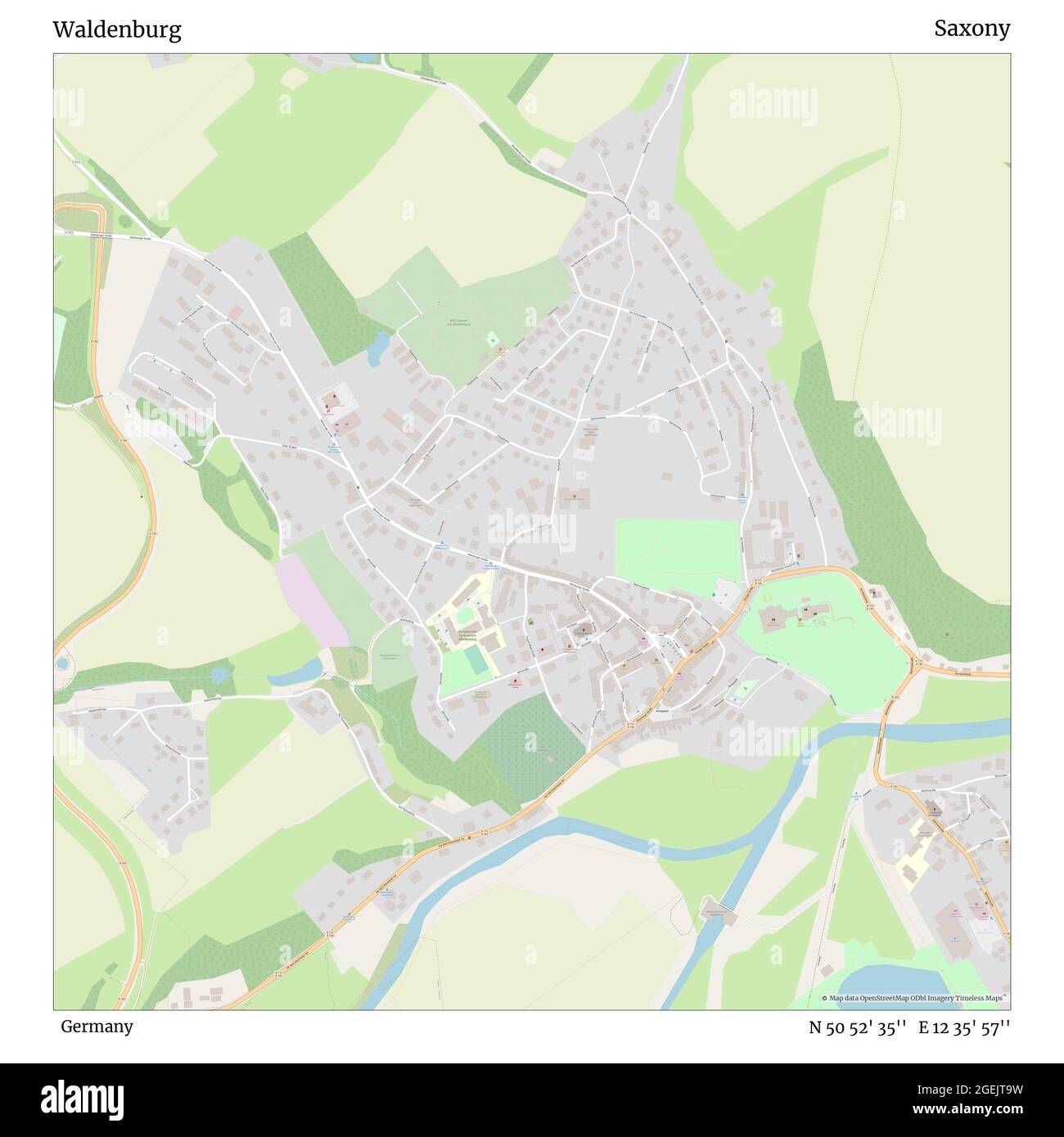 Waldenburg, Deutschland, Sachsen, N 50 52' 35'', E 12 35' 57'', Karte ...