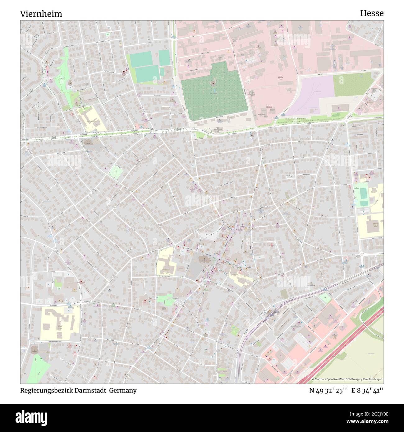 Viernheim, Regierungsbezirk Darmstadt, Deutschland, Hessen, N 49 32' 25 ...