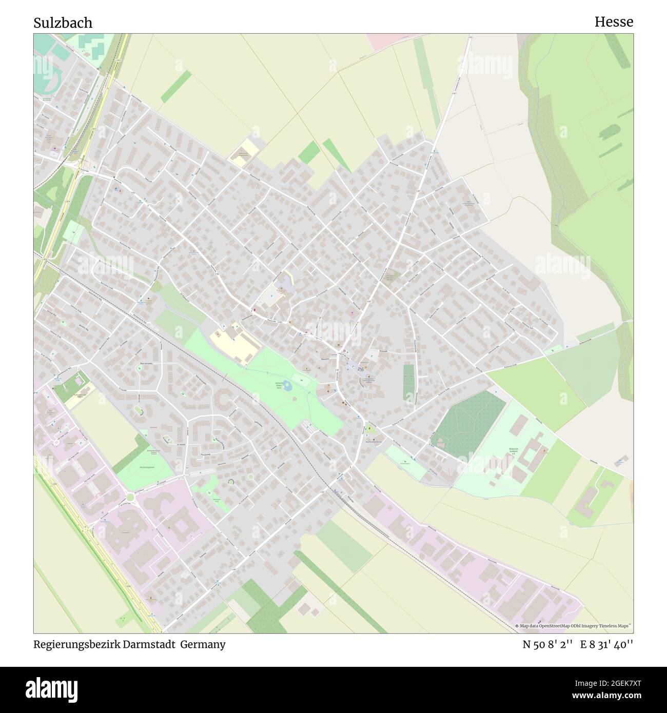 Sulzbach, Regierungsbezirk Darmstadt, Deutschland, Hessen, N 50 8' 2 ...