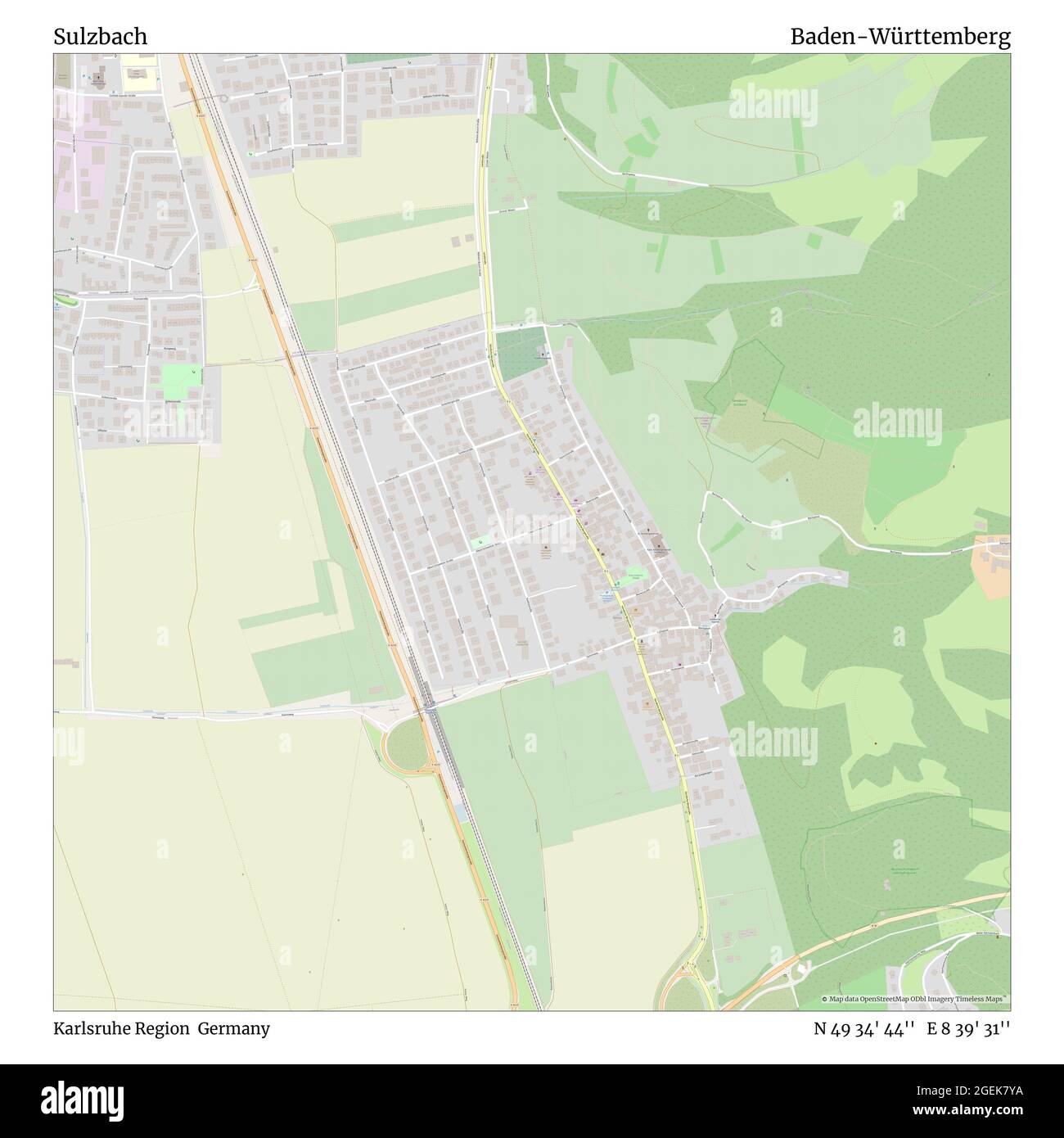 Sulzbach, Region Karlsruhe, Deutschland, Baden-Württemberg, N 49 34' 44 ...