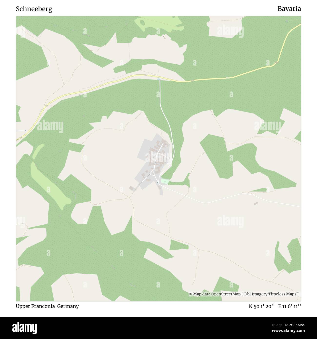 Schneeberg, Oberfranken, Deutschland, Bayern, N 50 1' 20'', E 11 6' 11 ...