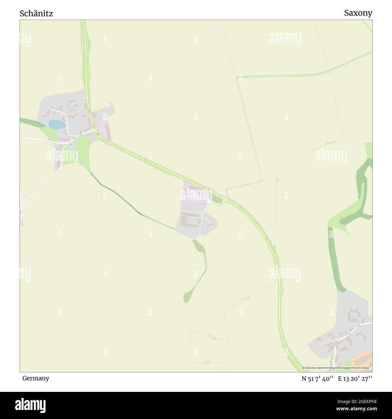 Schänitz, Deutschland, Sachsen, N 51 7' 40'', E 13 20' 27'', Karte ...