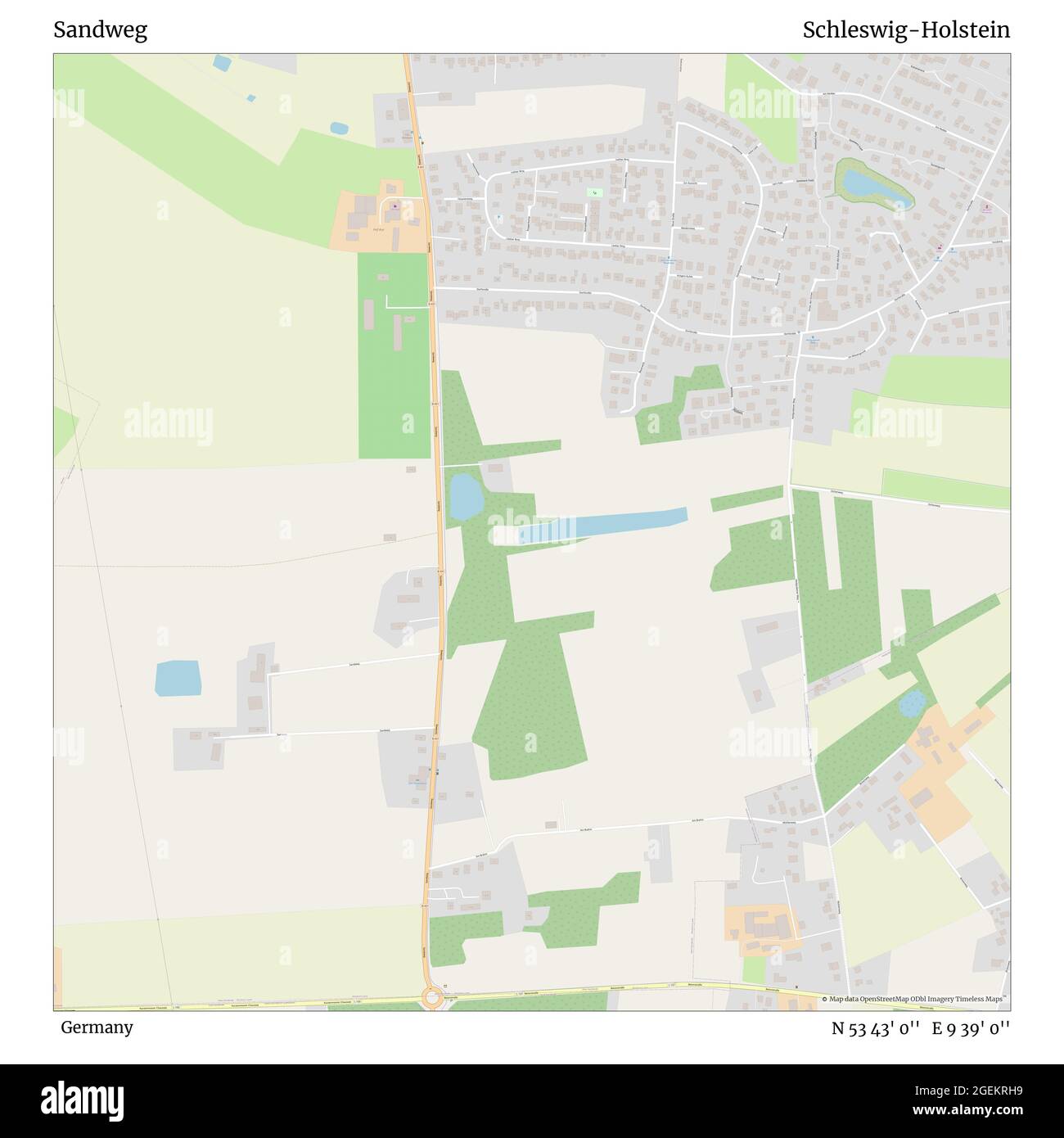 Sandweg, Deutschland, Schleswig-Holstein, N 53 43' 0'', E 9 39' 0 ...