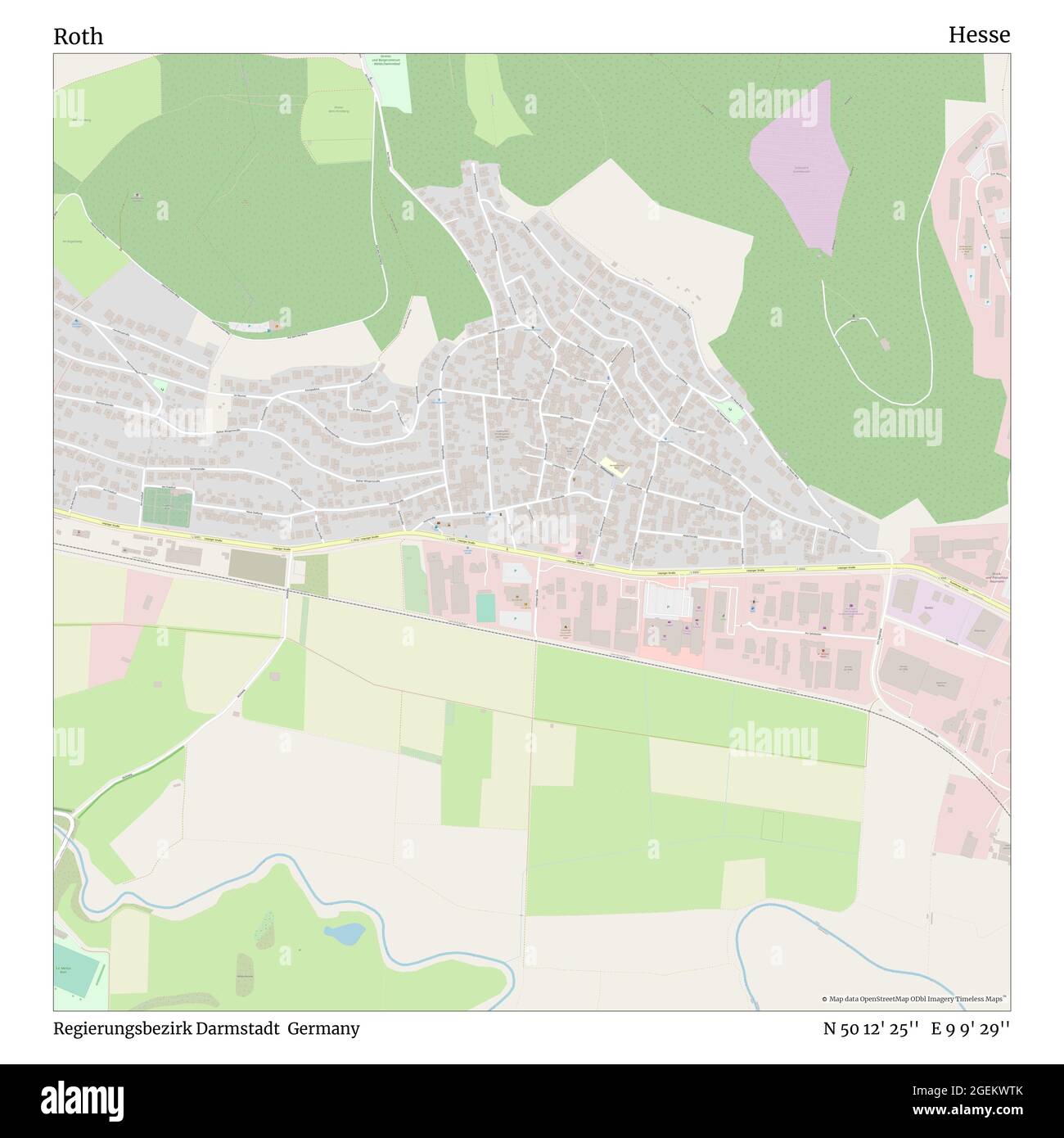 Roth, Regierungsbezirk Darmstadt, Deutschland, Hessen, N 50 12' 25'', E ...