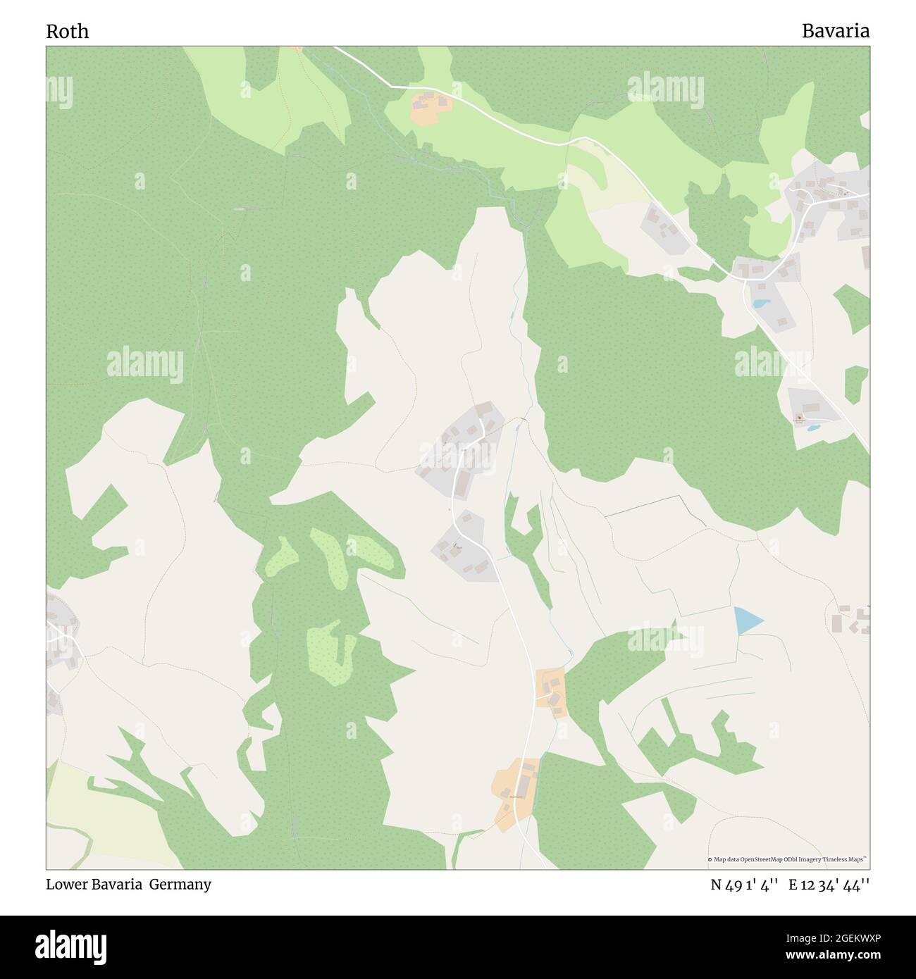 Roth, Niederbayern, Deutschland, Bayern, N 49 1' 4'', E 12 34' 44 ...
