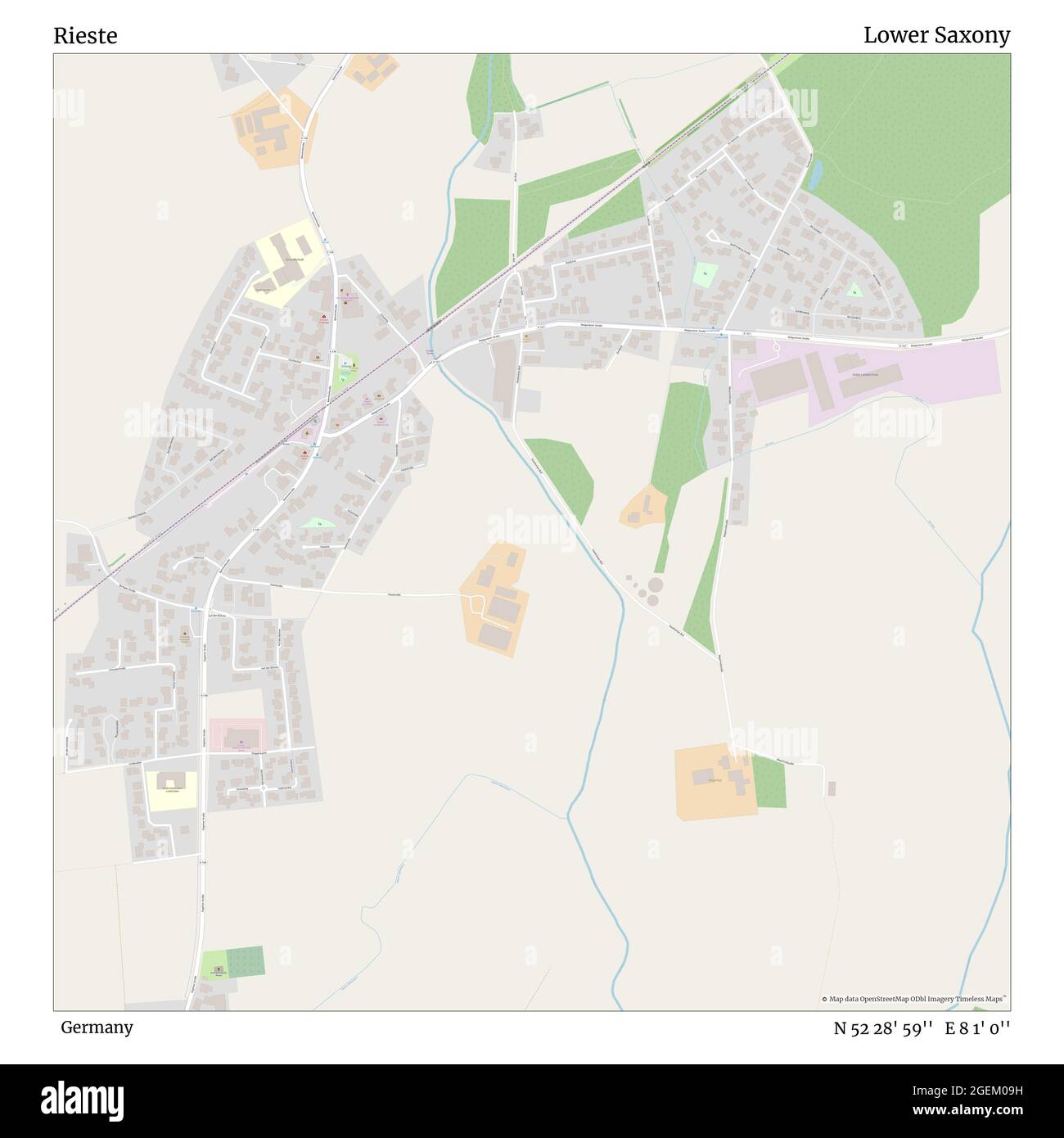 Rieste, Deutschland, Niedersachsen, N 52 28' 59'', E 8 1' 0'', Karte ...
