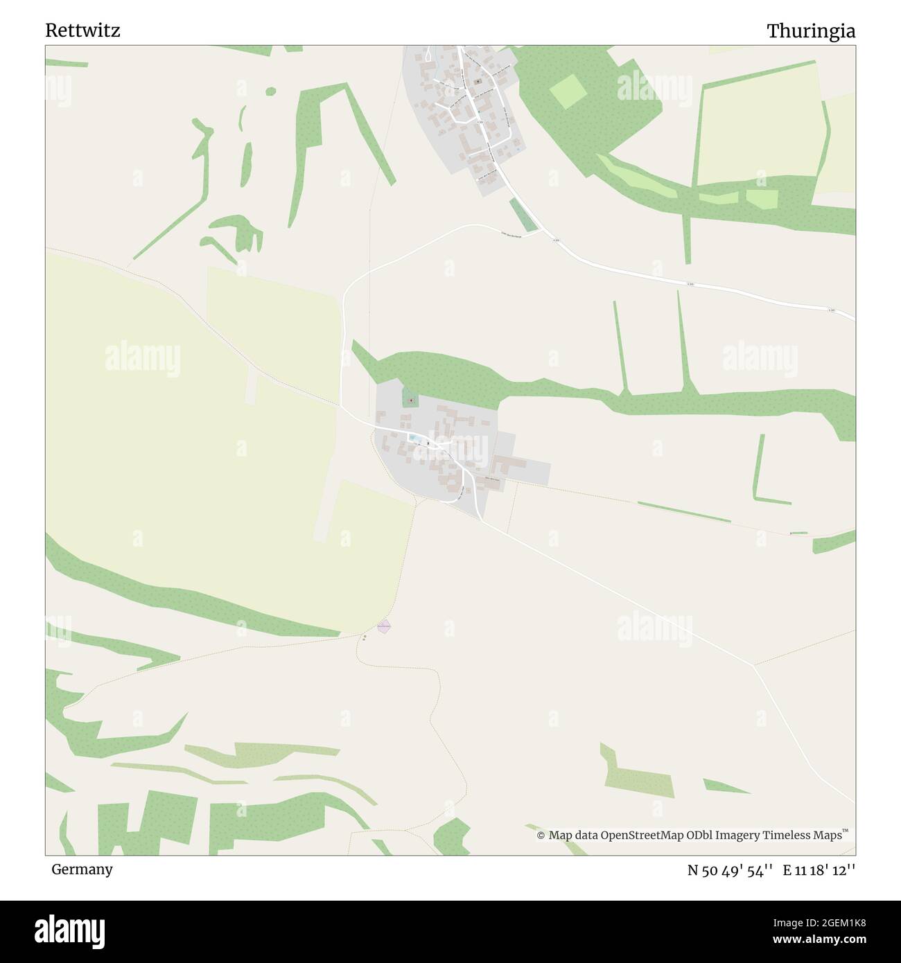 Rettwitz, Deutschland, Thüringen, N 50 49' 54'', E 11 18' 12'', Karte ...