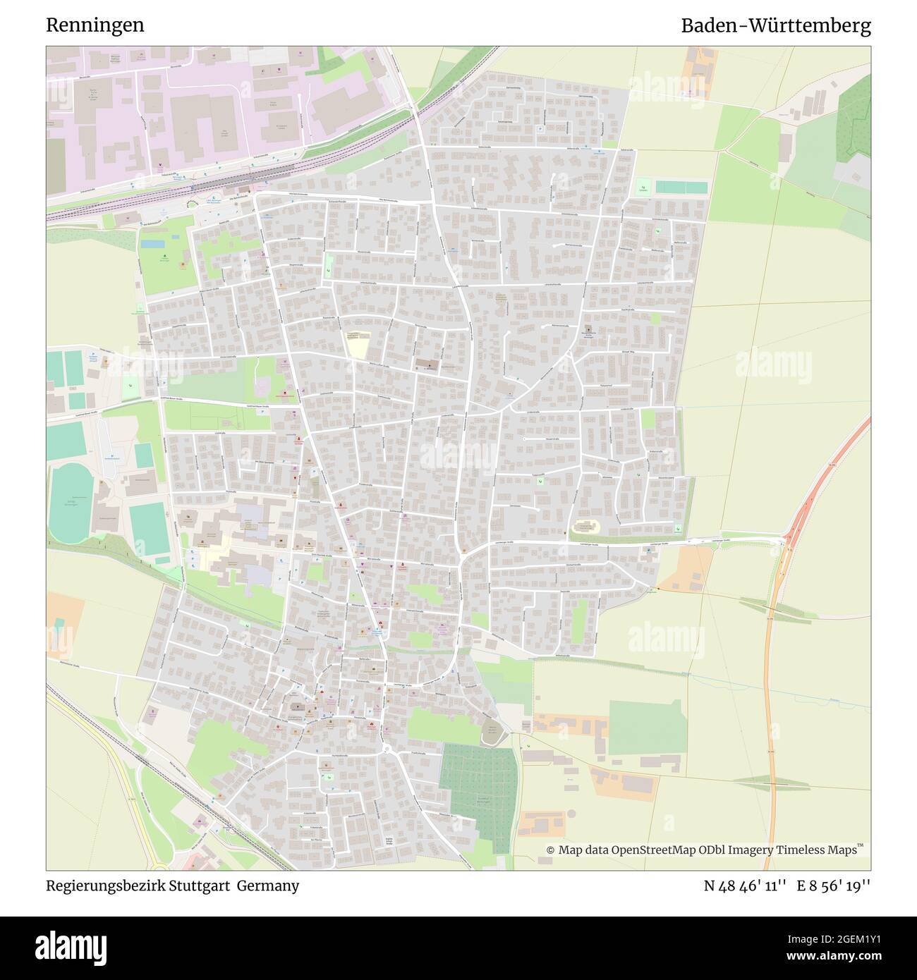 Renningen, Regierungsbezirk Stuttgart, Deutschland, Baden-Württemberg ...