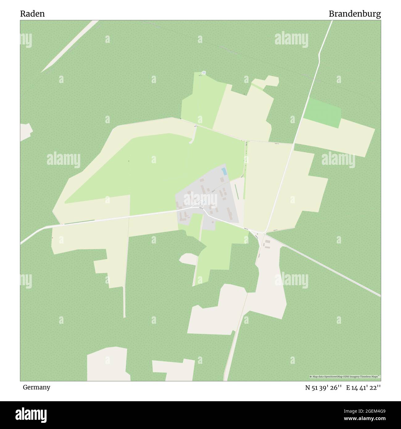 Raden, Deutschland, Brandenburg, N 51 39' 26'', E 14 41' 22'', Karte ...