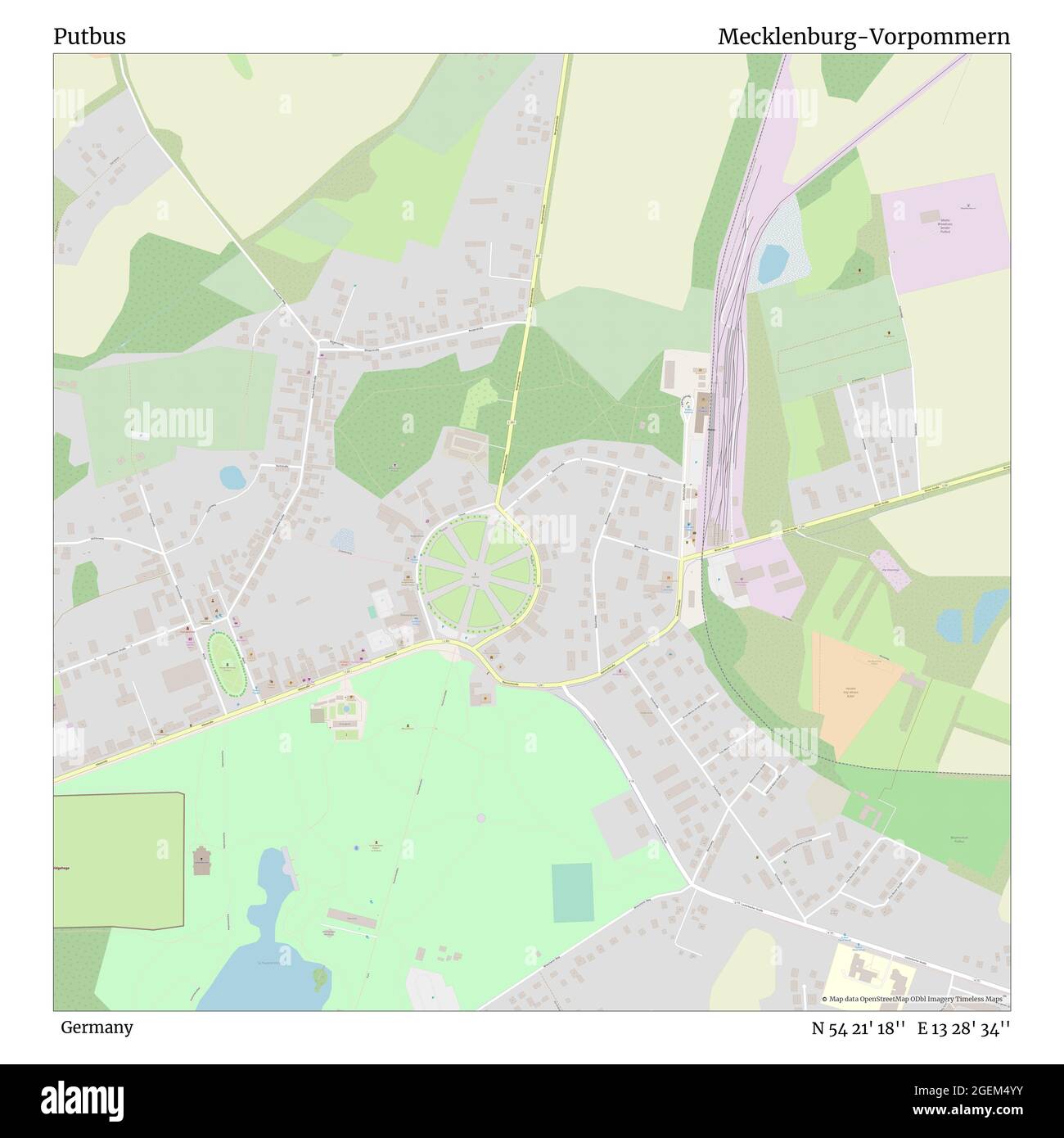 Putbus, Deutschland, Mecklenburg-Vorpommern, N 54 21' 18'', E 13 28' 34 ...