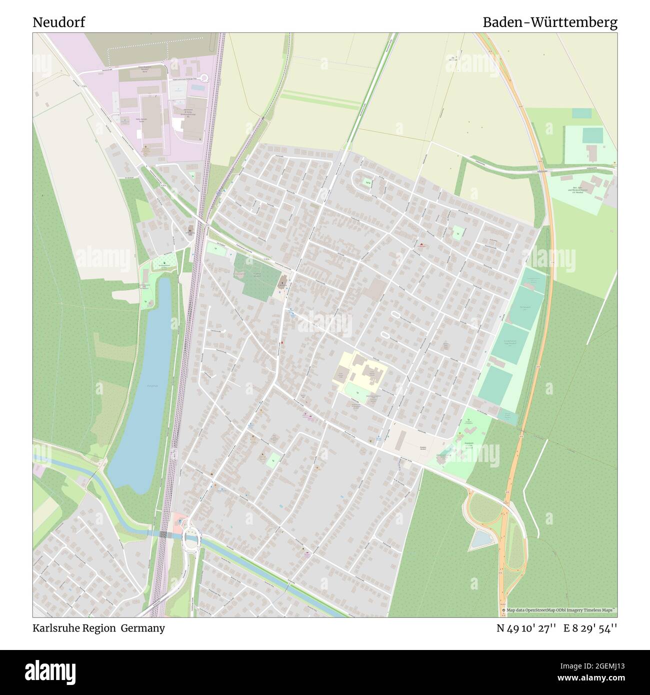 Neudorf, Region Karlsruhe, Deutschland, Baden-Württemberg, N 49 10' 27 ...