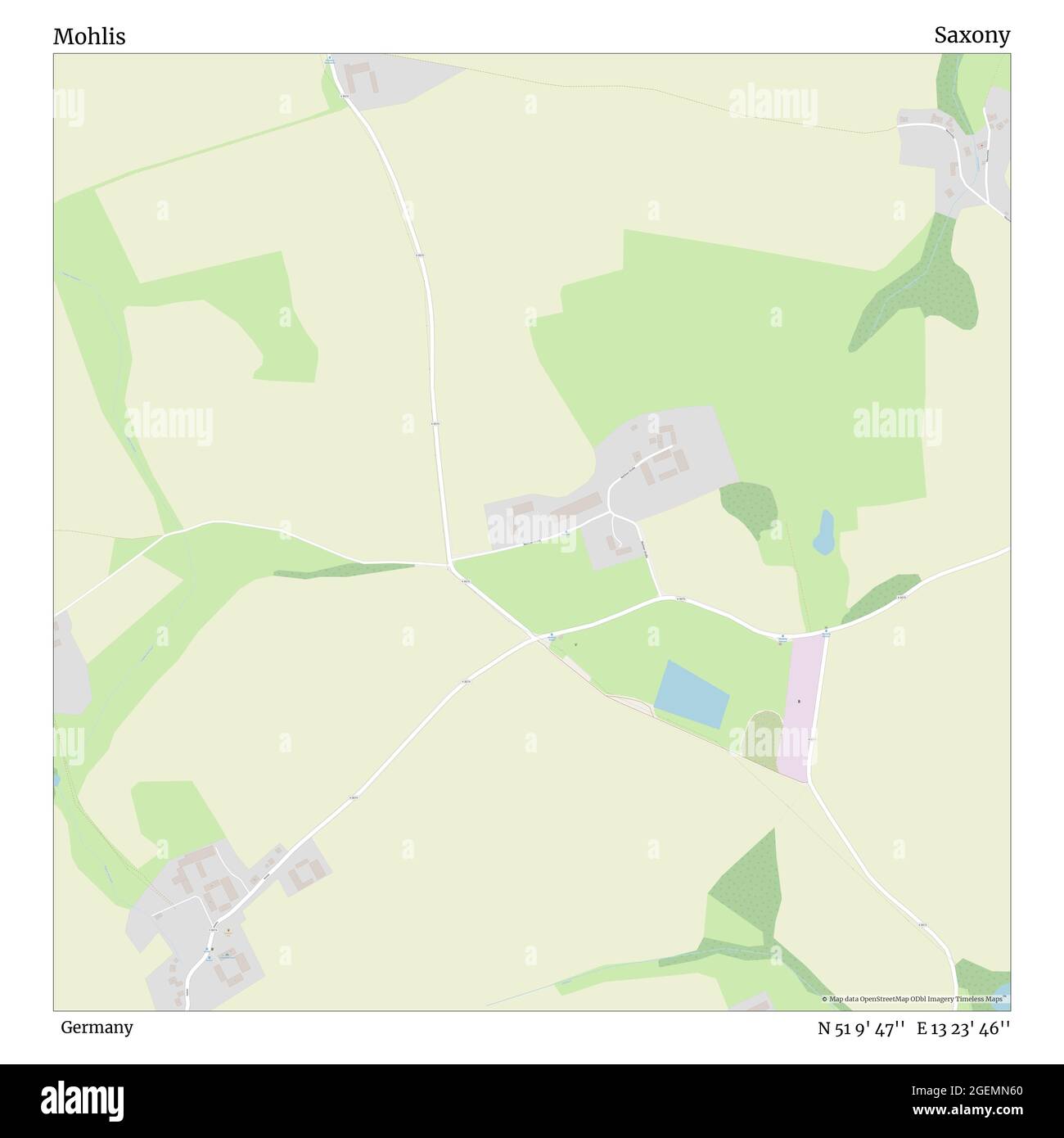 Mohlis, Deutschland, Sachsen, N 51 9' 47'', E 13 23' 46'', Karte ...