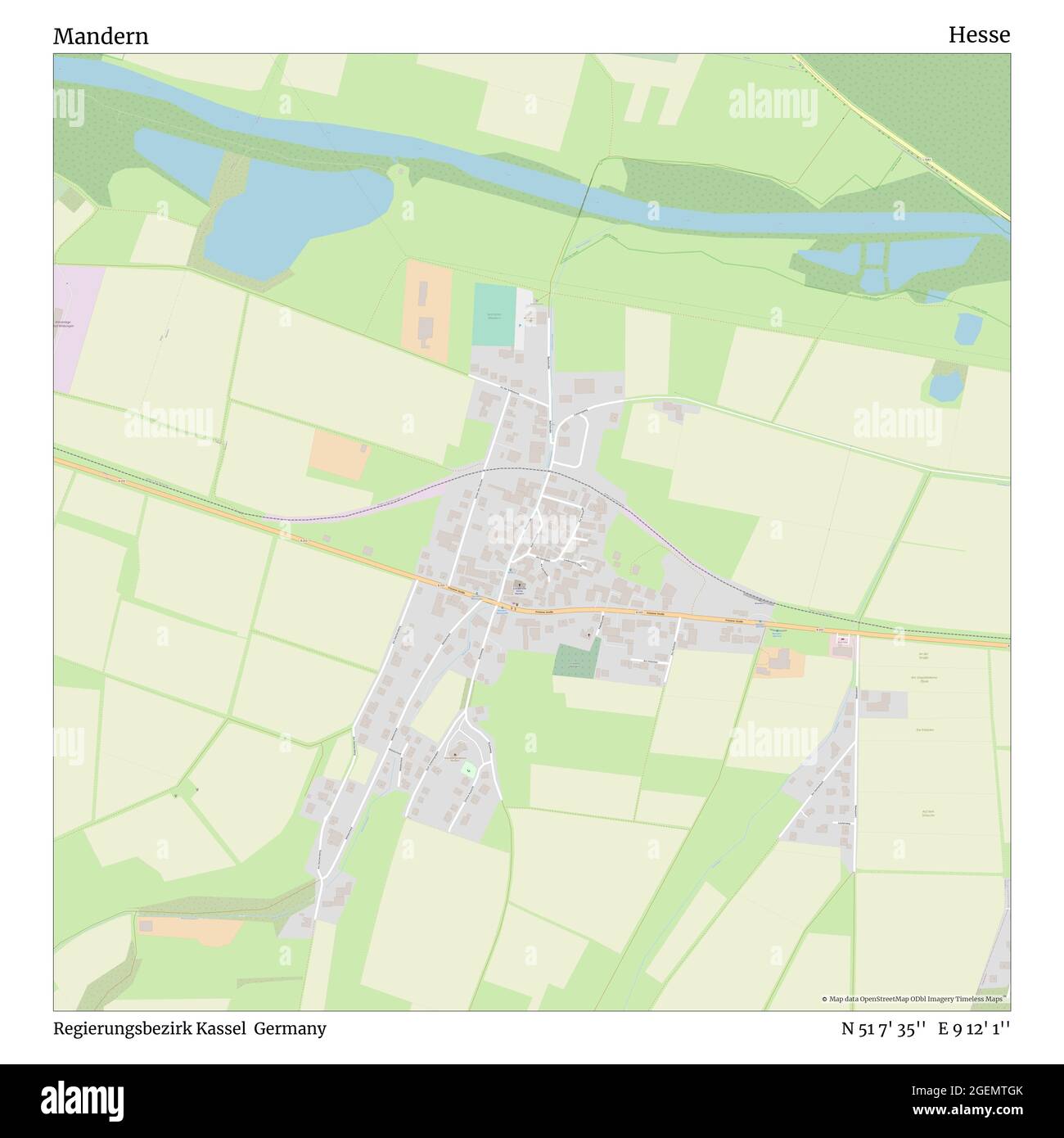Mandern, Regierungsbezirk Kassel, Deutschland, Hessen, N 51 7' 35'', E ...
