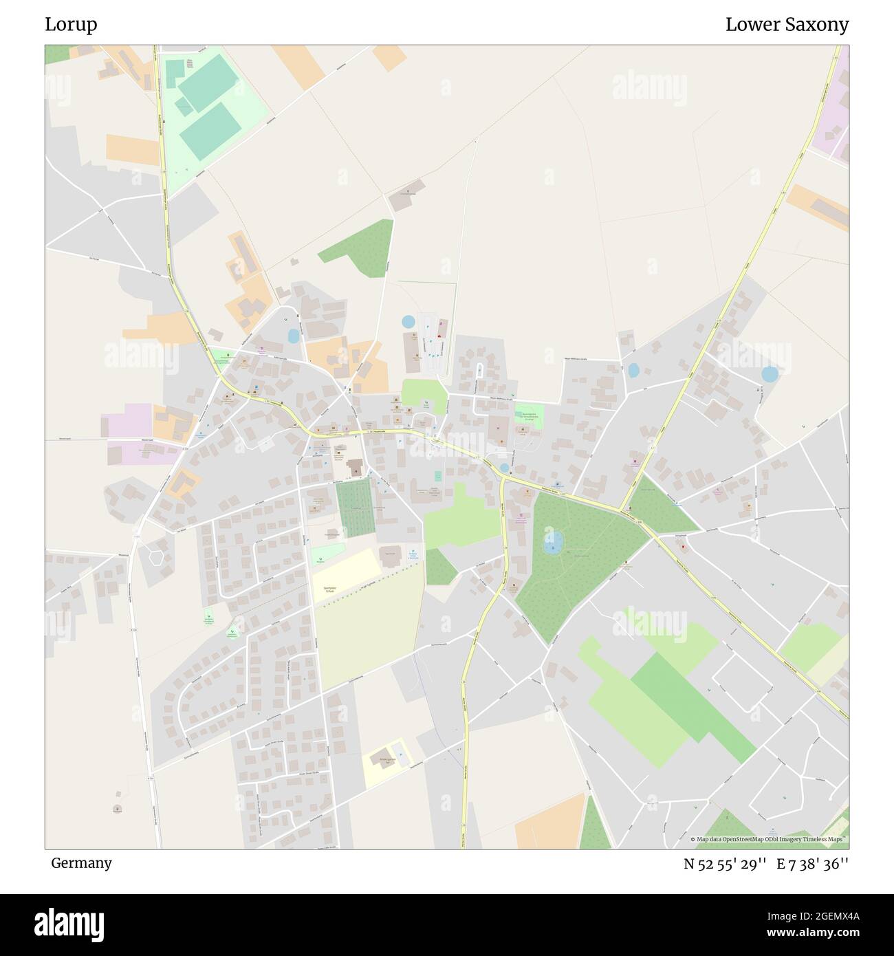 Lorup, Deutschland, Niedersachsen, N 52 55' 29'', E 7 38' 36'', Karte ...