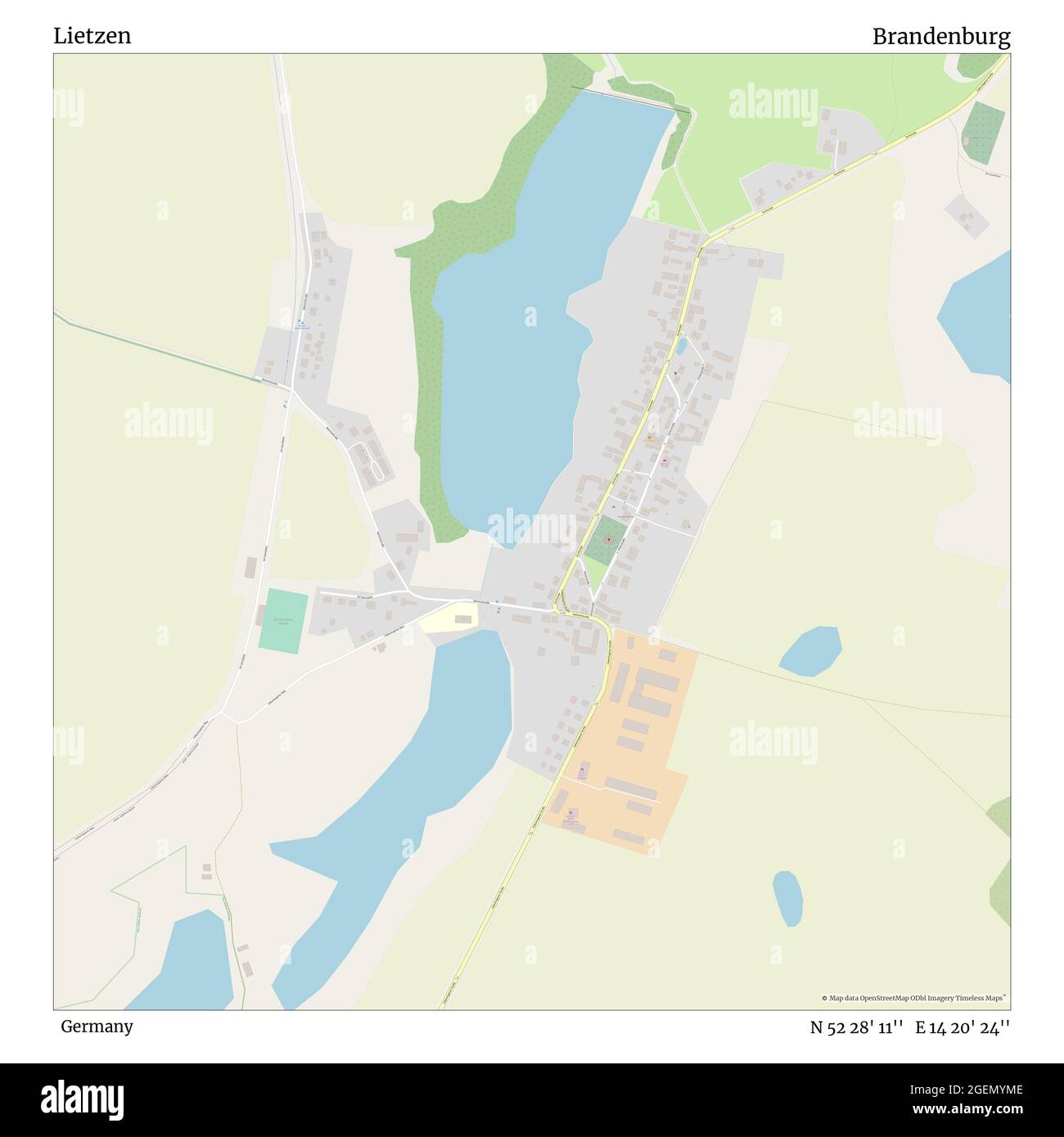 Lietzen, Deutschland, Brandenburg, N 52 28' 11'', E 14 20' 24'', Karte ...
