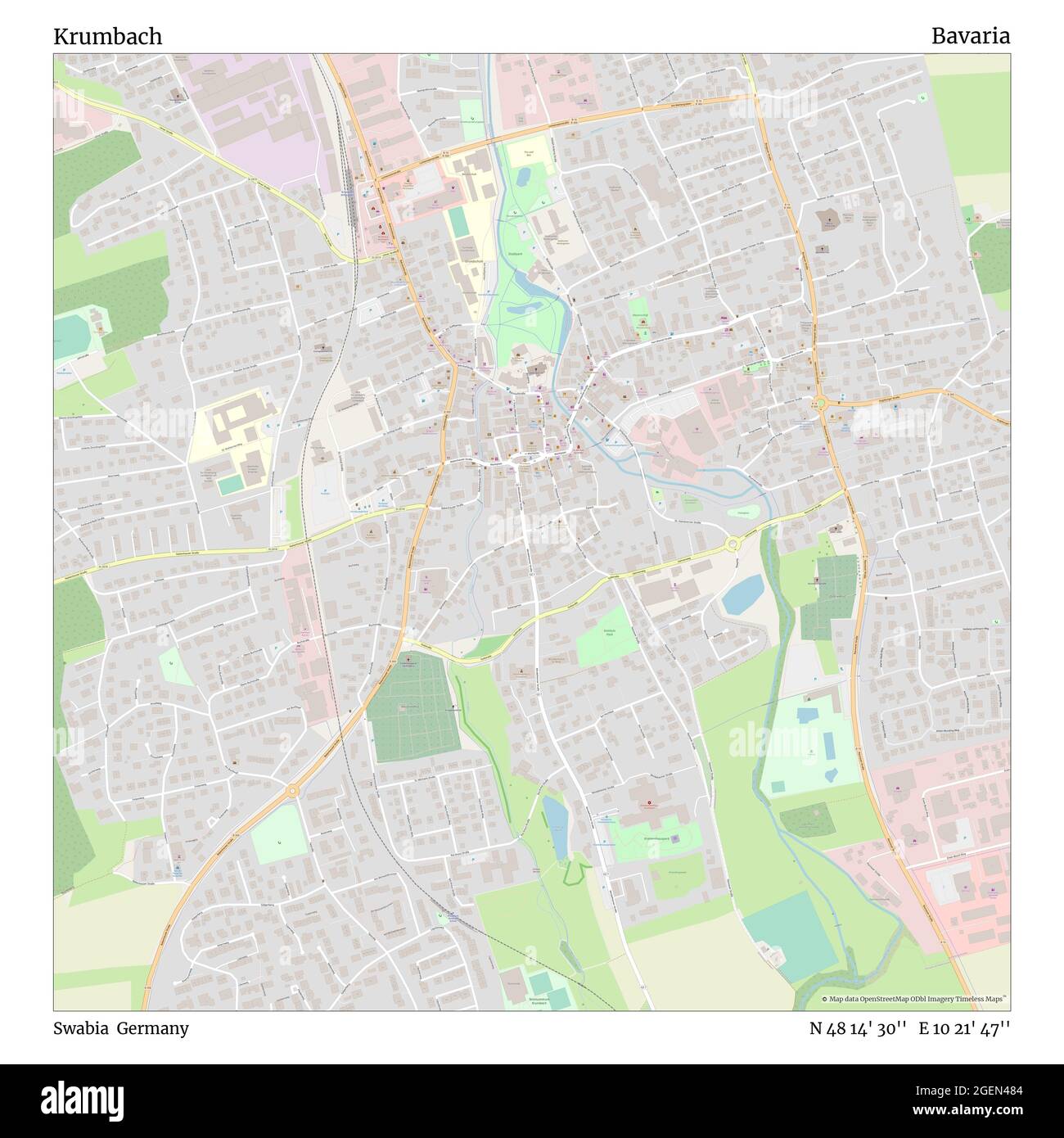 Krumbach, Schwaben, Deutschland, Bayern, N 48 14' 30'', E 10 21' 47 ...