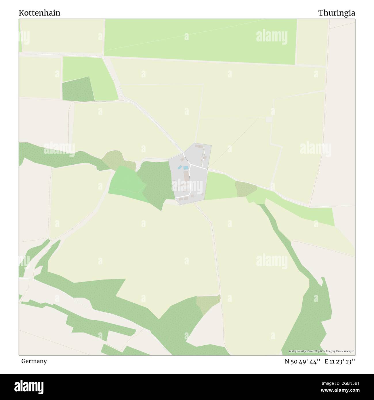 Kottenhain, Deutschland, Thüringen, N 50 49' 44'', E 11 23' 13'', Karte ...