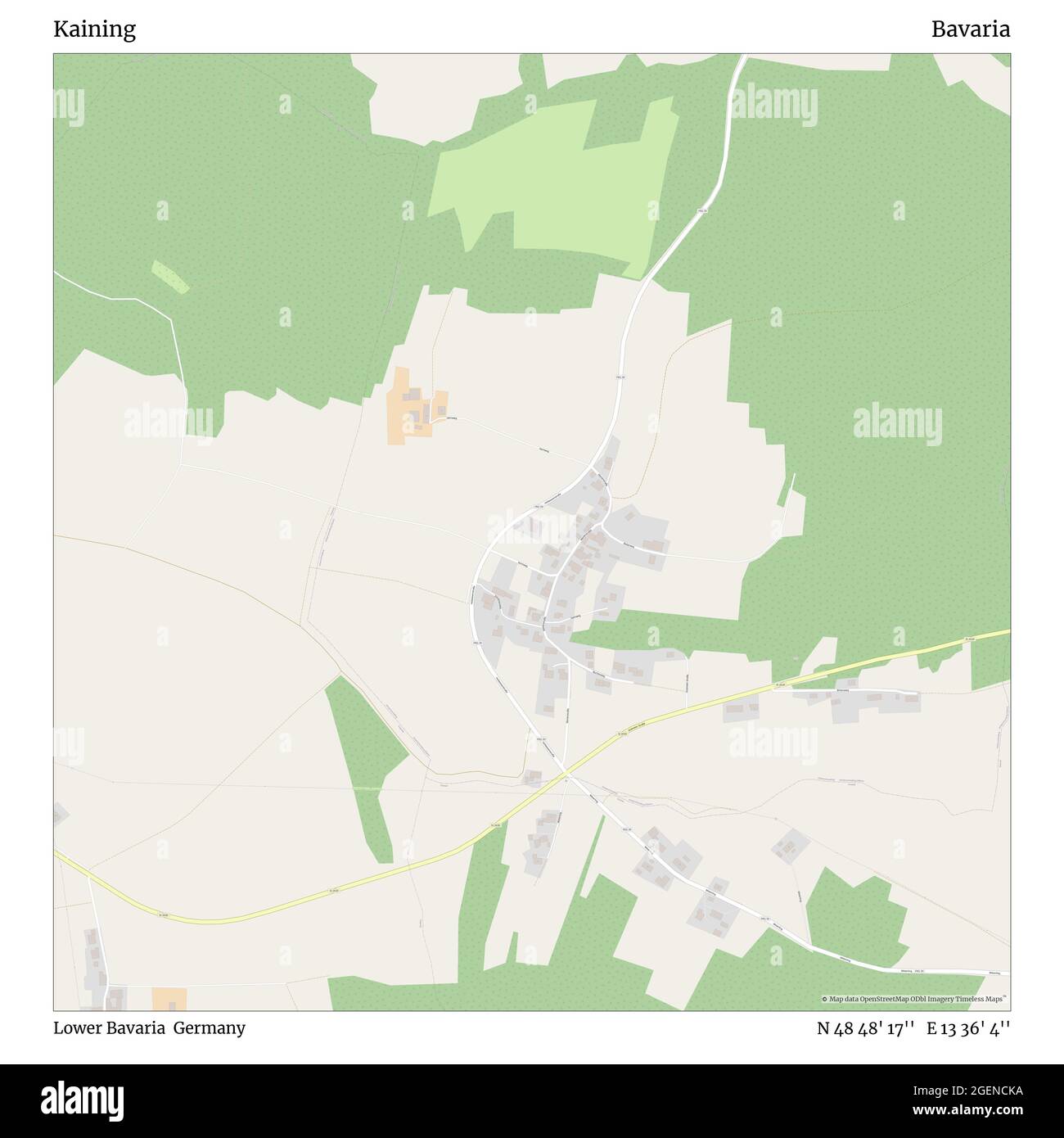 Kaining, Niederbayern, Deutschland, Bayern, N 48 48' 17'', E 13 36' 4 ...