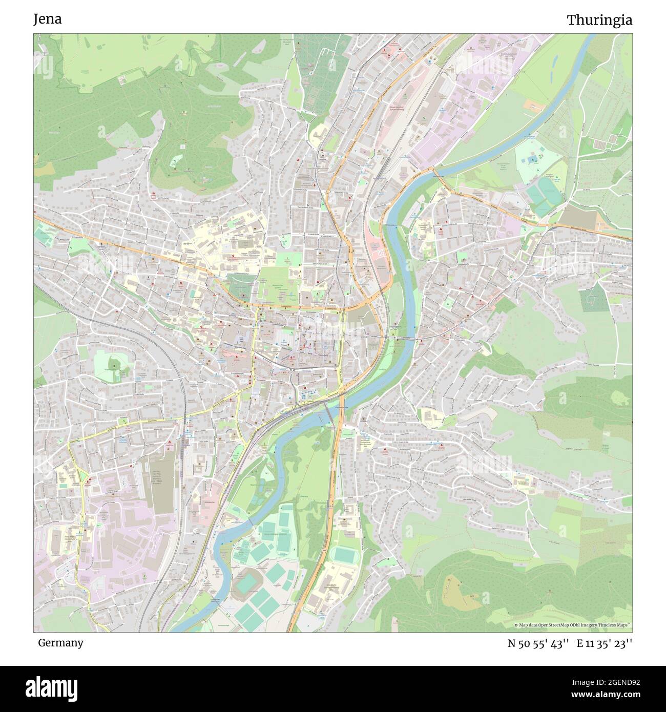 Karte Von Jena Stockfotos und -bilder Kaufen - Alamy
