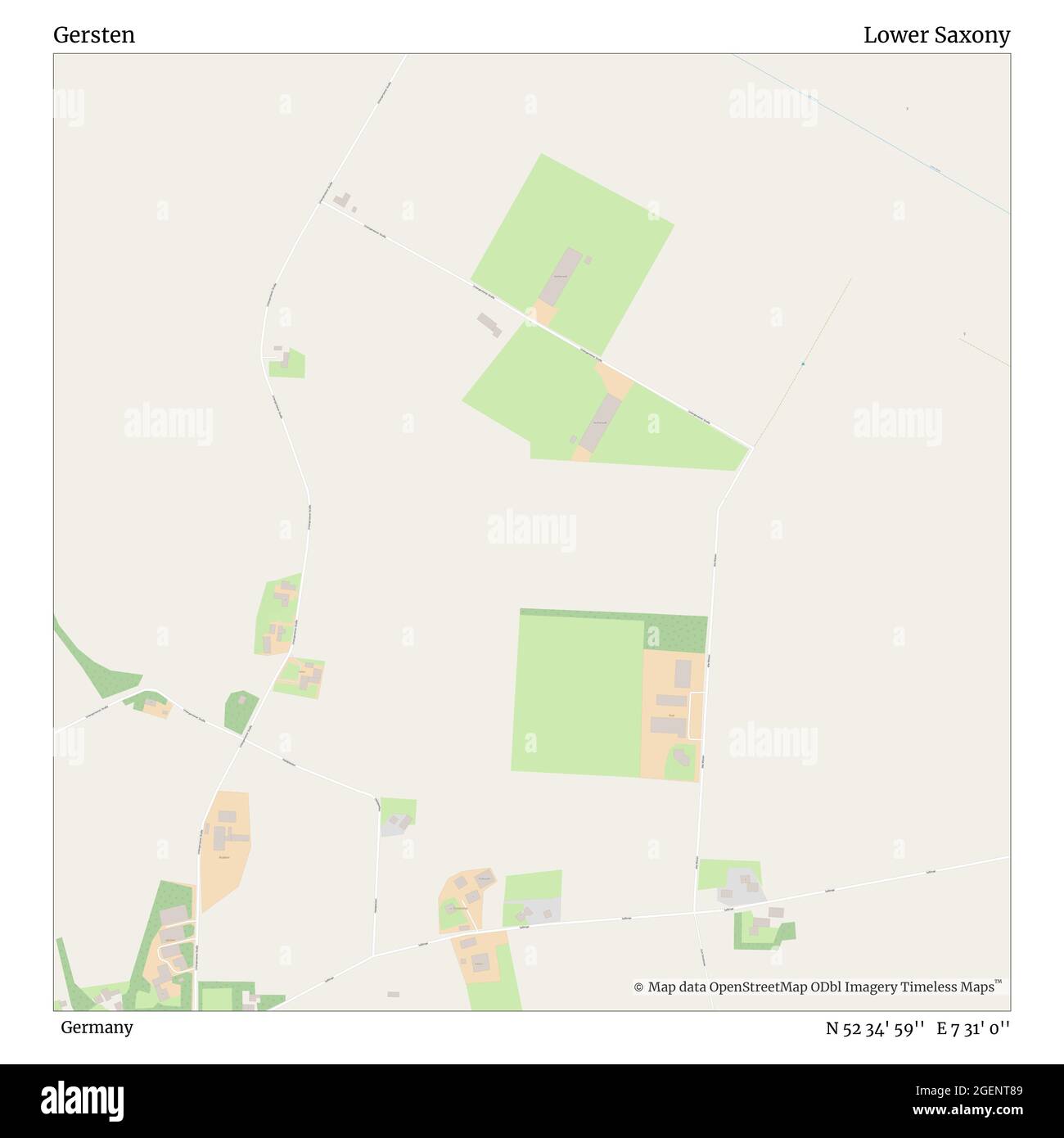 Gersten, Deutschland, Niedersachsen, N 52 34' 59'', E 7 31' 0'', Karte ...