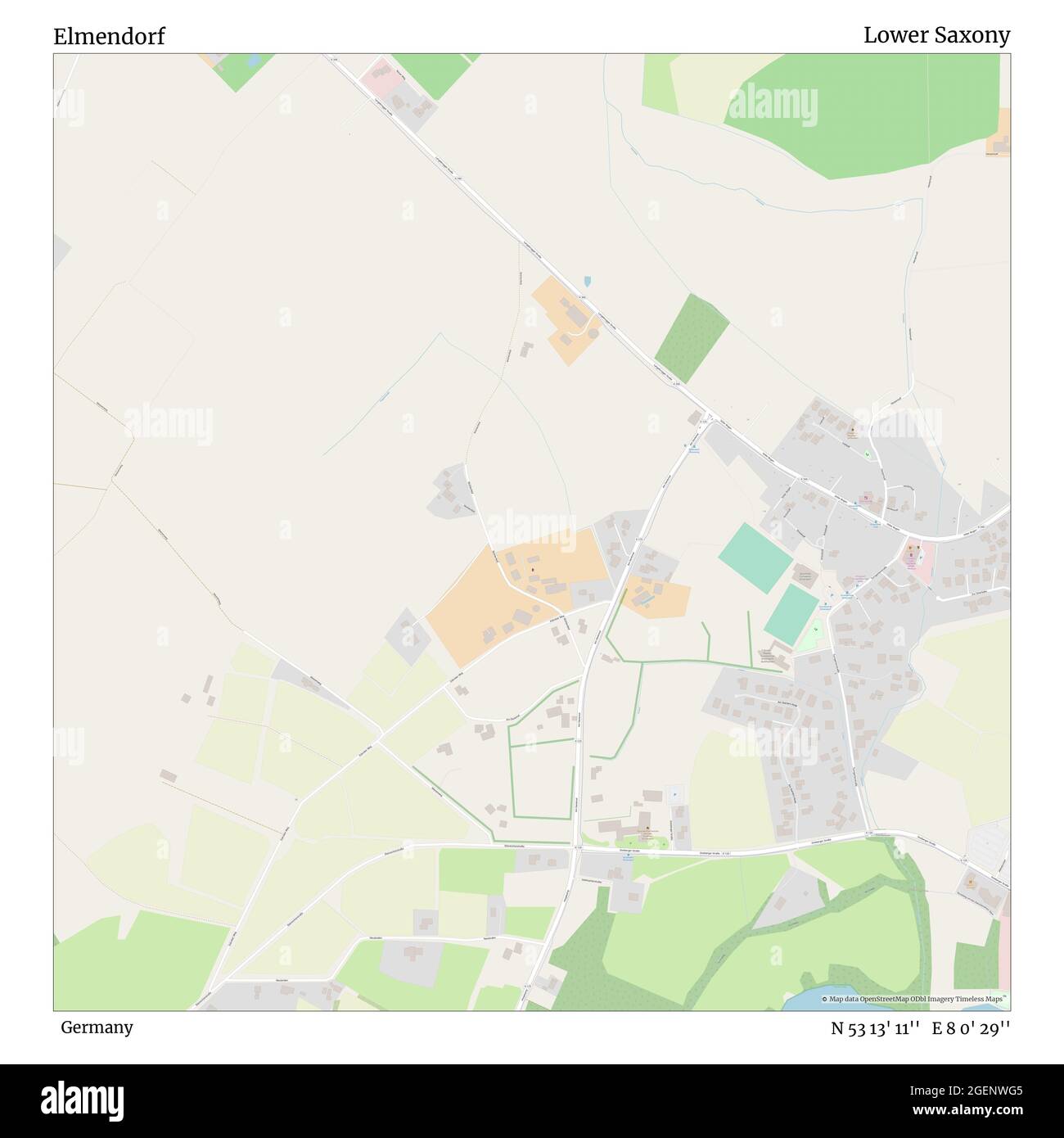 Elmendorf, Deutschland, Niedersachsen, N 53 13' 11'', E 8 0' 29 ...