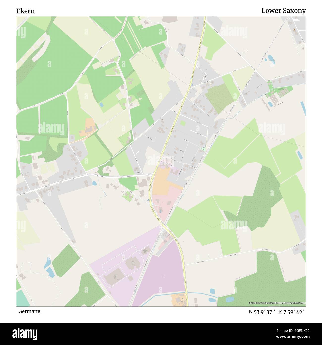 Ekern, Deutschland, Niedersachsen, N 53 9' 37'', E 7 59' 46'', Karte ...