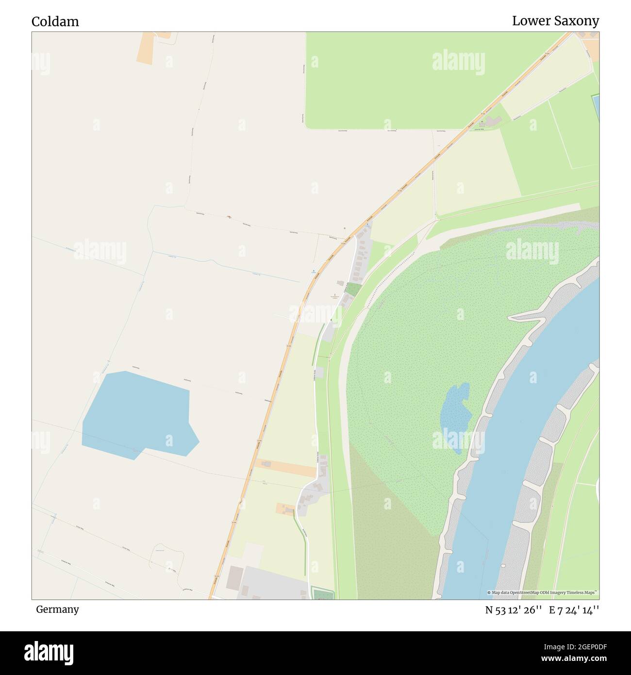 Coldam, Deutschland, Niedersachsen, N 53 12' 26'', E 7 24' 14'', Karte ...