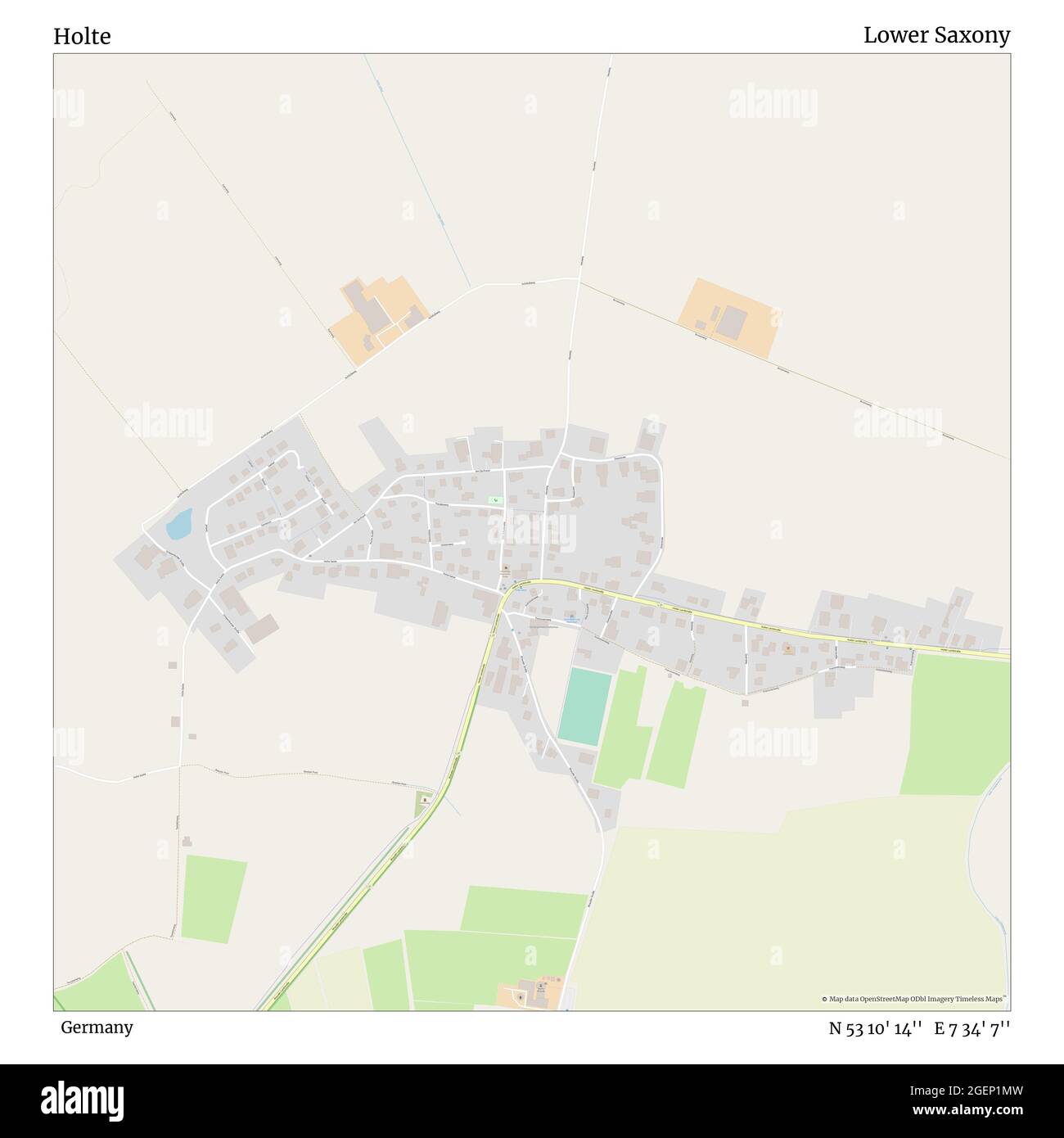 Holte, Deutschland, Niedersachsen, N 53 10' 14'', E 7 34' 7'', Karte ...