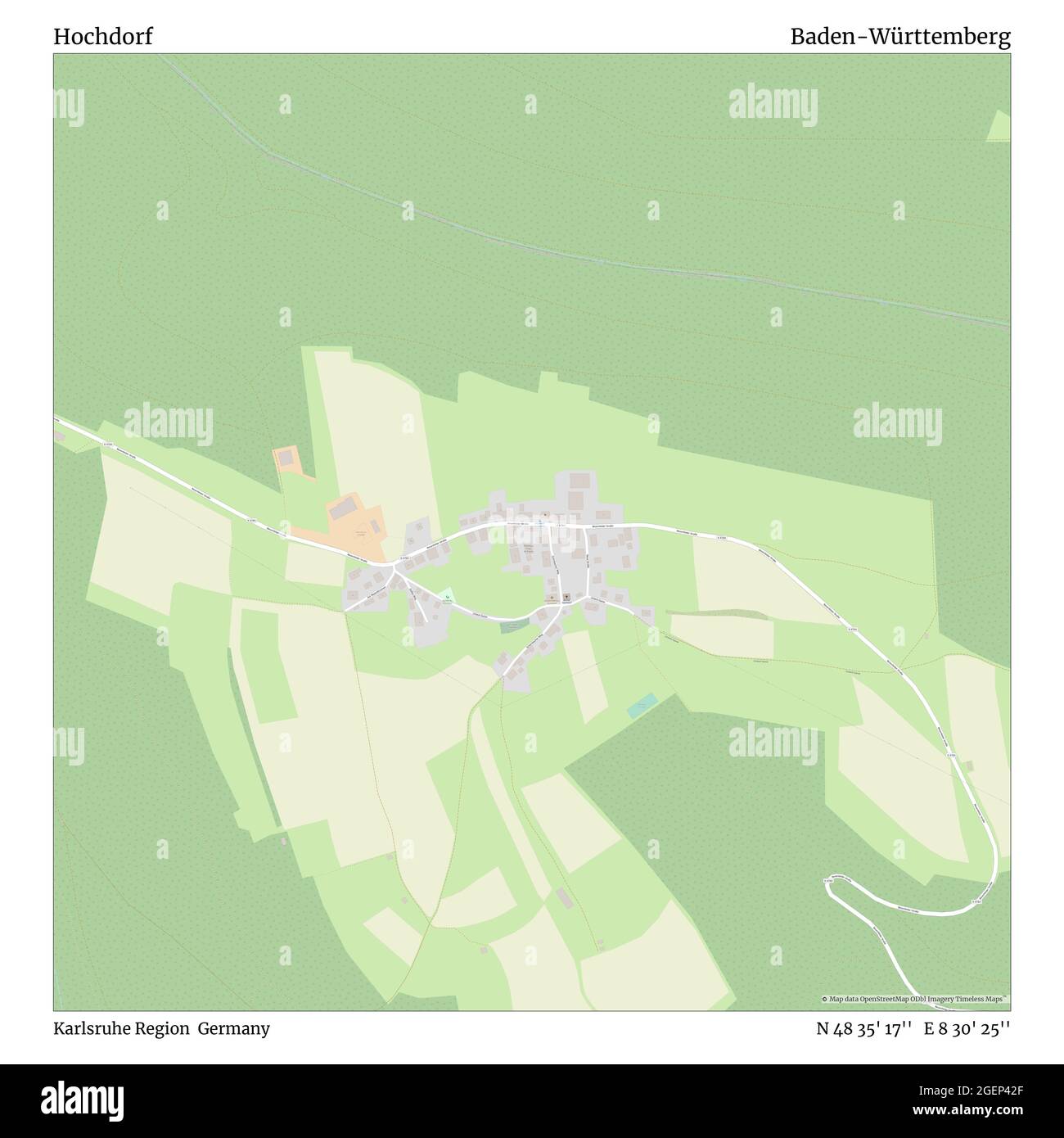 Hochdorf, Region Karlsruhe, Deutschland, Baden-Württemberg, N 48 35' 17 ...