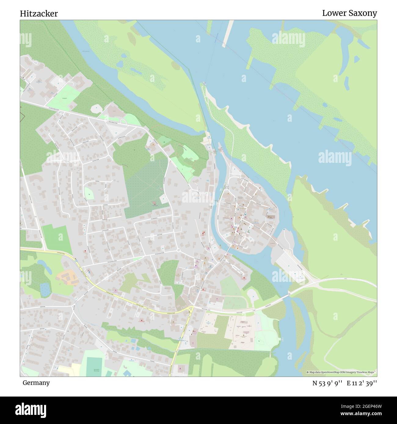 Hitzacker, Deutschland, Niedersachsen, N 53 9' 9'', E 11 2' 39'', Karte ...