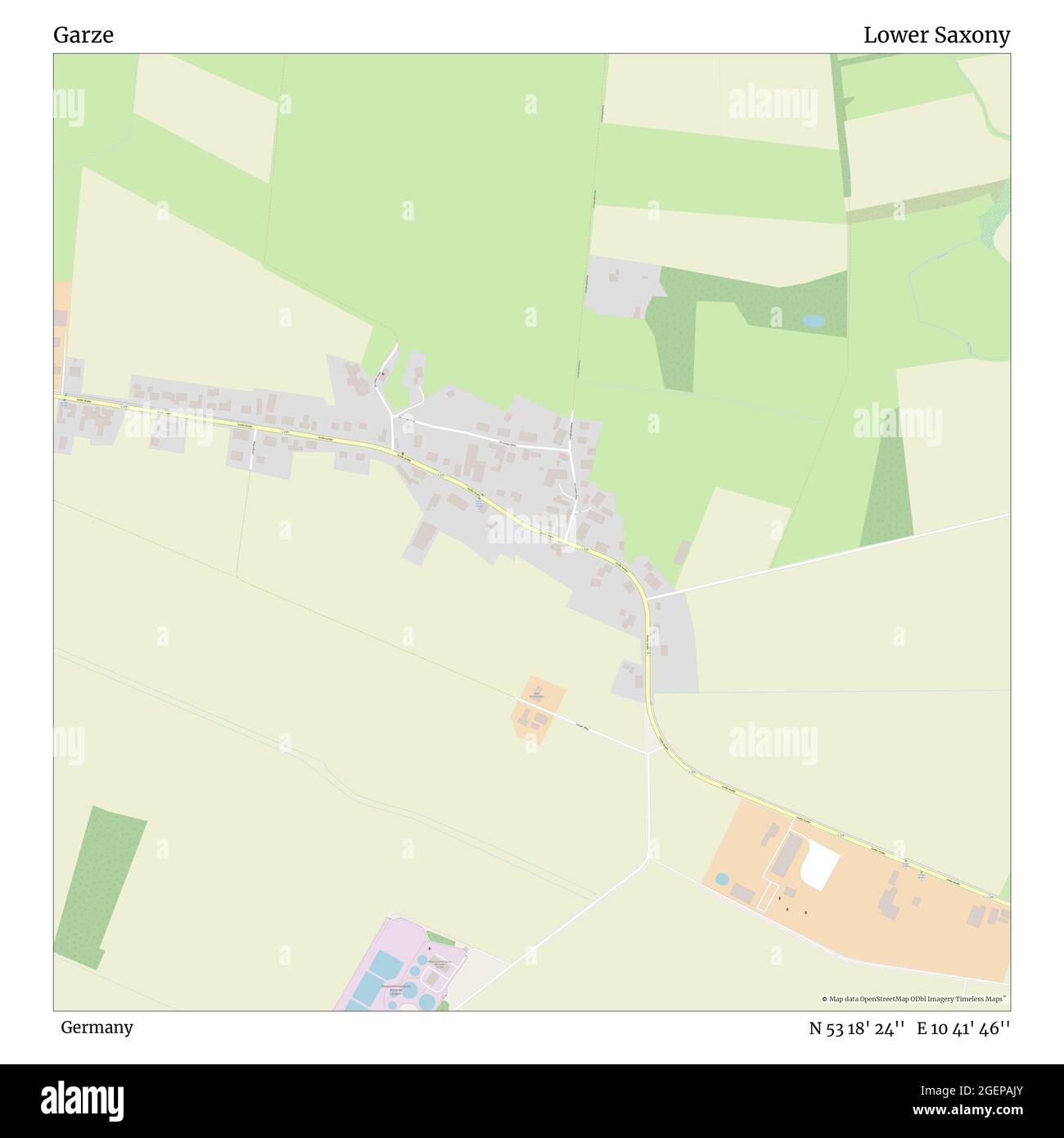 Garze, Deutschland, Niedersachsen, N 53 18' 24'', E 10 41' 46'', Karte ...
