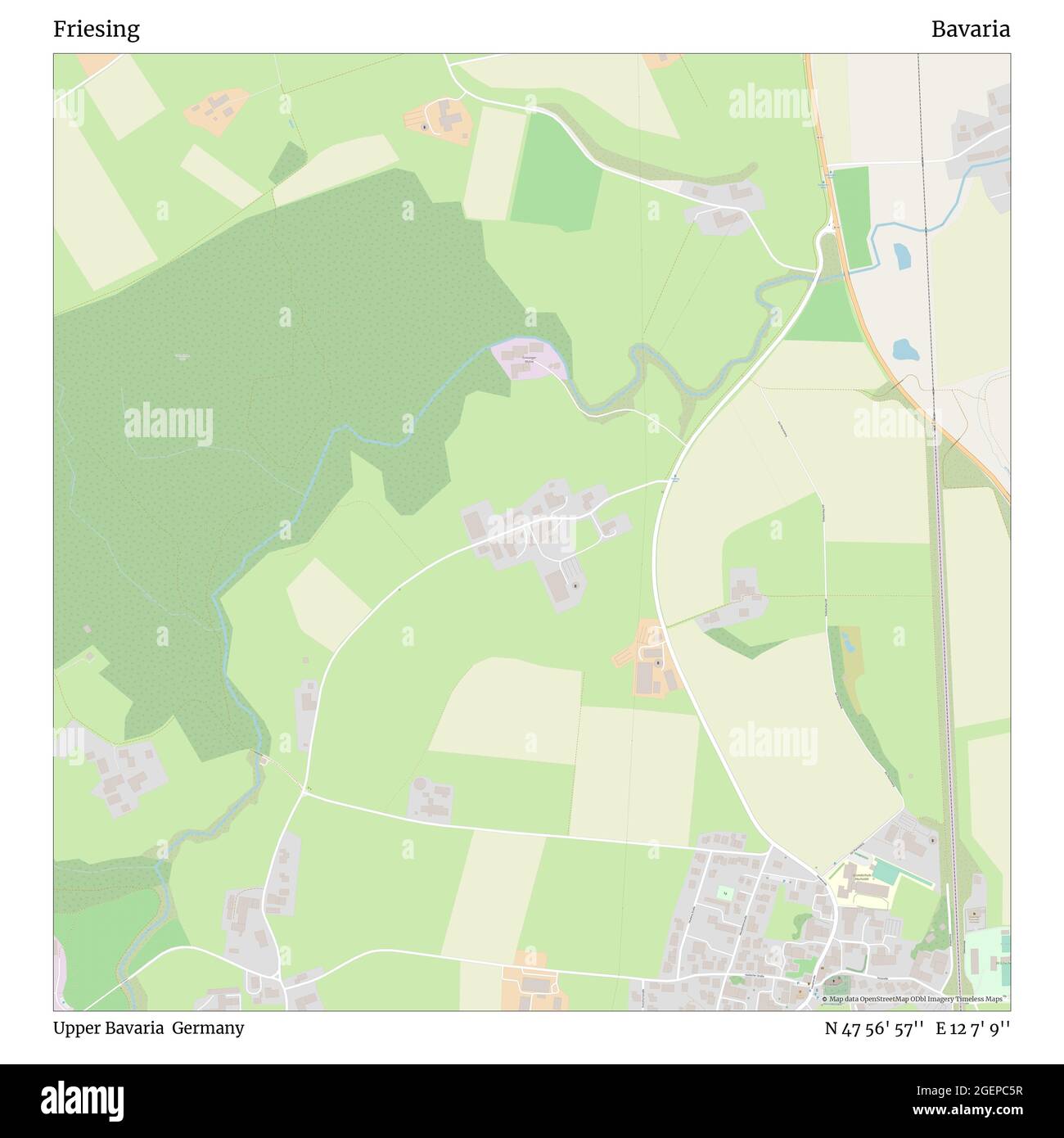 Friesing, Oberbayern, Deutschland, Bayern, N 47 56' 57'', E 12 7' 9 ...